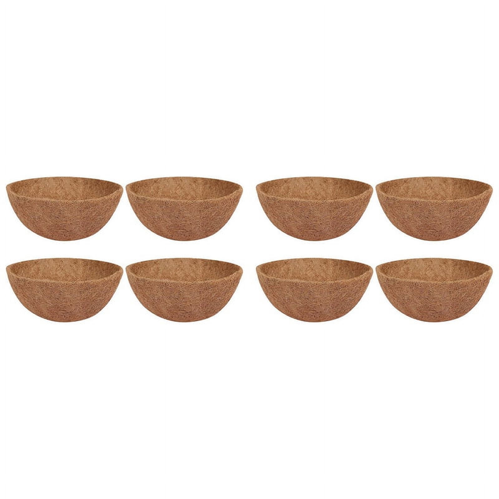 8 Pcs Coconut Hanging Basket Liners 10 Inch, Sturdy Round Liners for ...