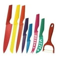 8 Pcs Colorful Kitchen Knife Set,Colored Kitchen Knives Set with Non ...