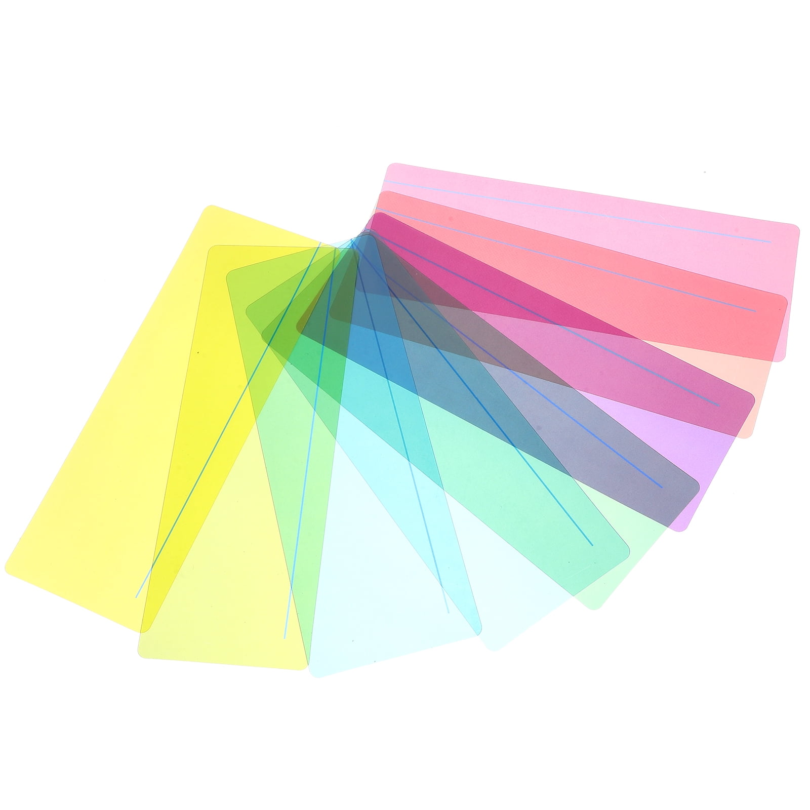 8 Pcs Colorful Plastic Bookmarks Page Marker Reading Tracking Strip ...