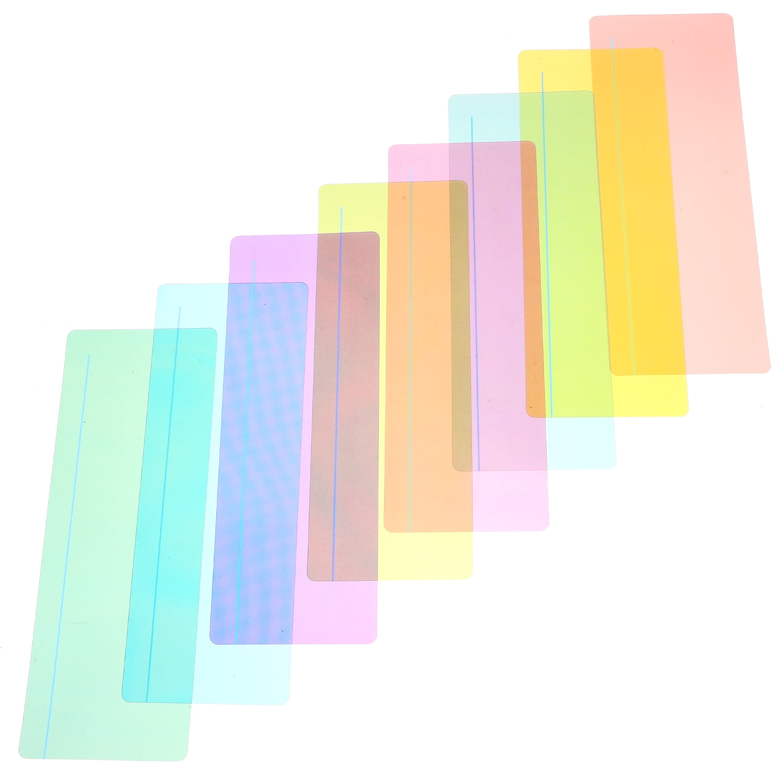 8 Pcs Colorful Plastic Bookmarks Sentence Markers Clear Bookmark ...
