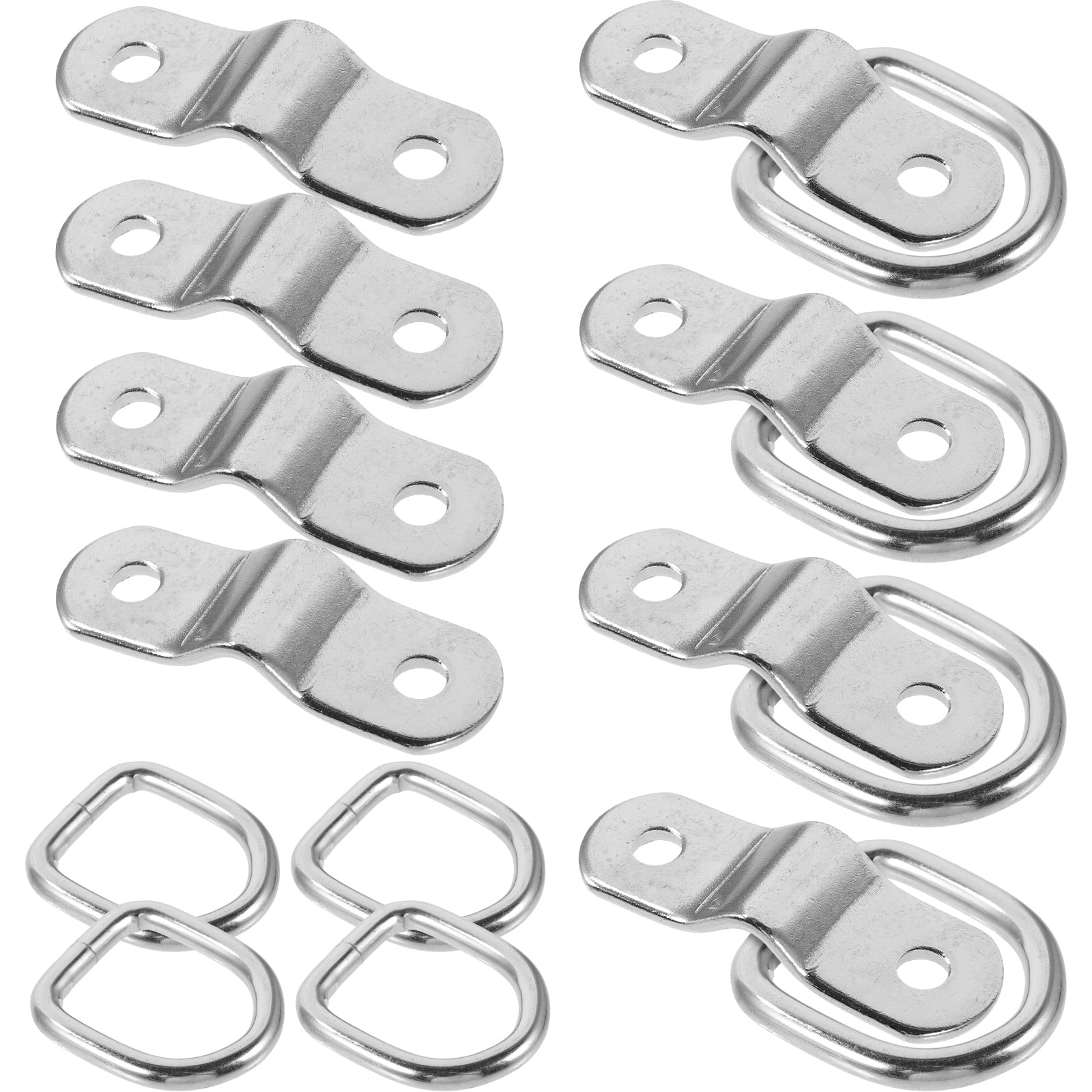 8 Pcs Combination Lock Picture D Rings Tie down Receiver 7x3.7cm Silver ...