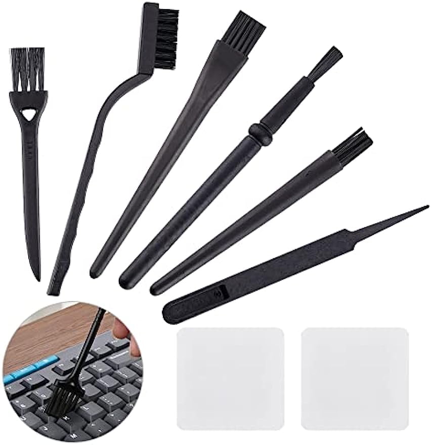 8 Pcs Computer Keyboard Portable Handle Cleaning Brush Kits with ...