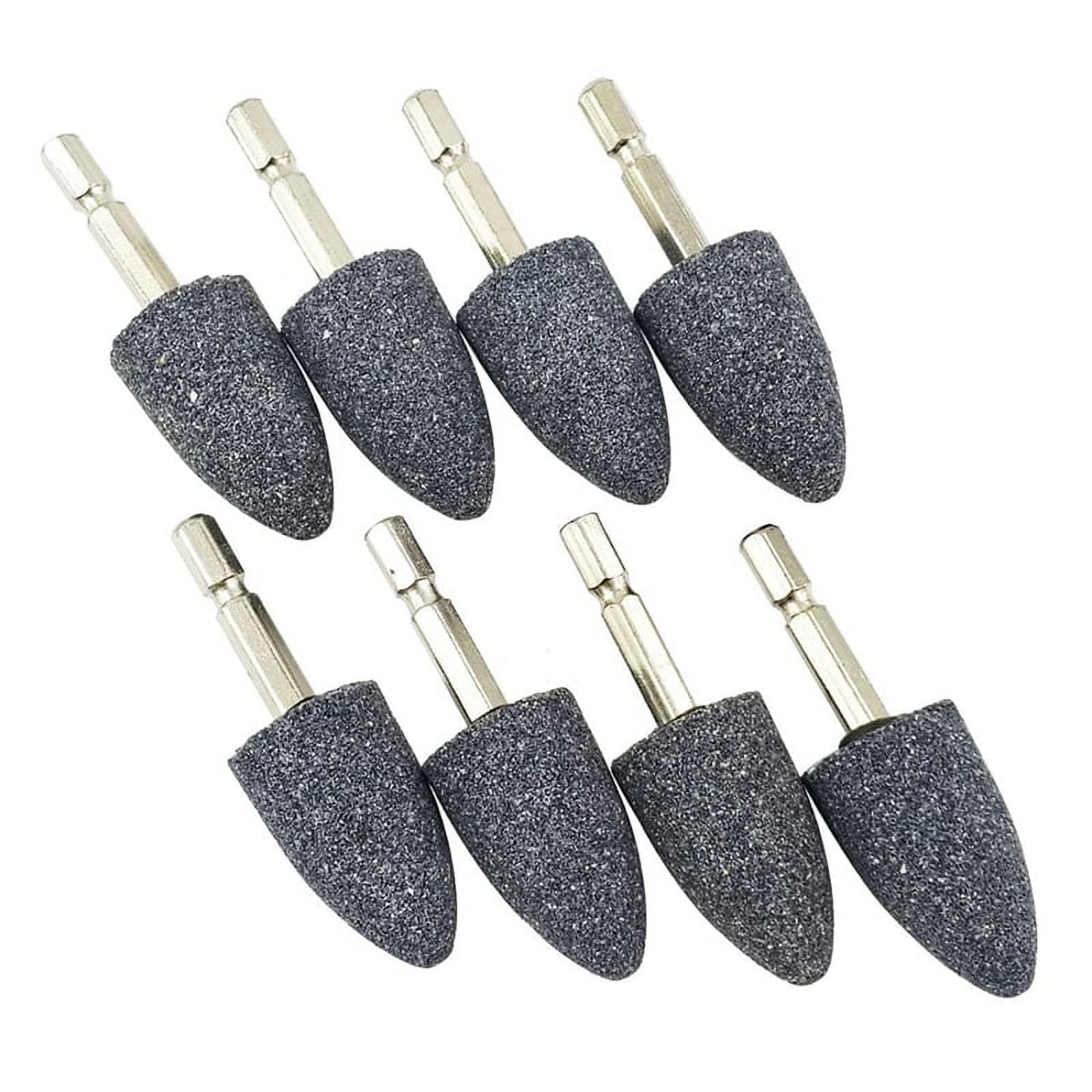 8 Pcs Cone Shape Grinding Stone - 1/4inch Hex Shank Abrasive Stone ...