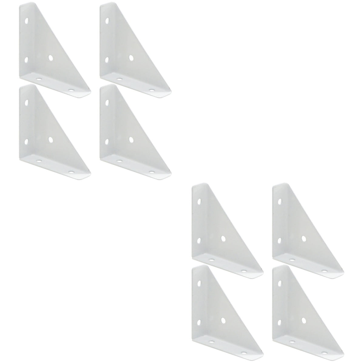 8 Pcs Corner Protector Brackets for Table Metal Shelves Furniture White ...