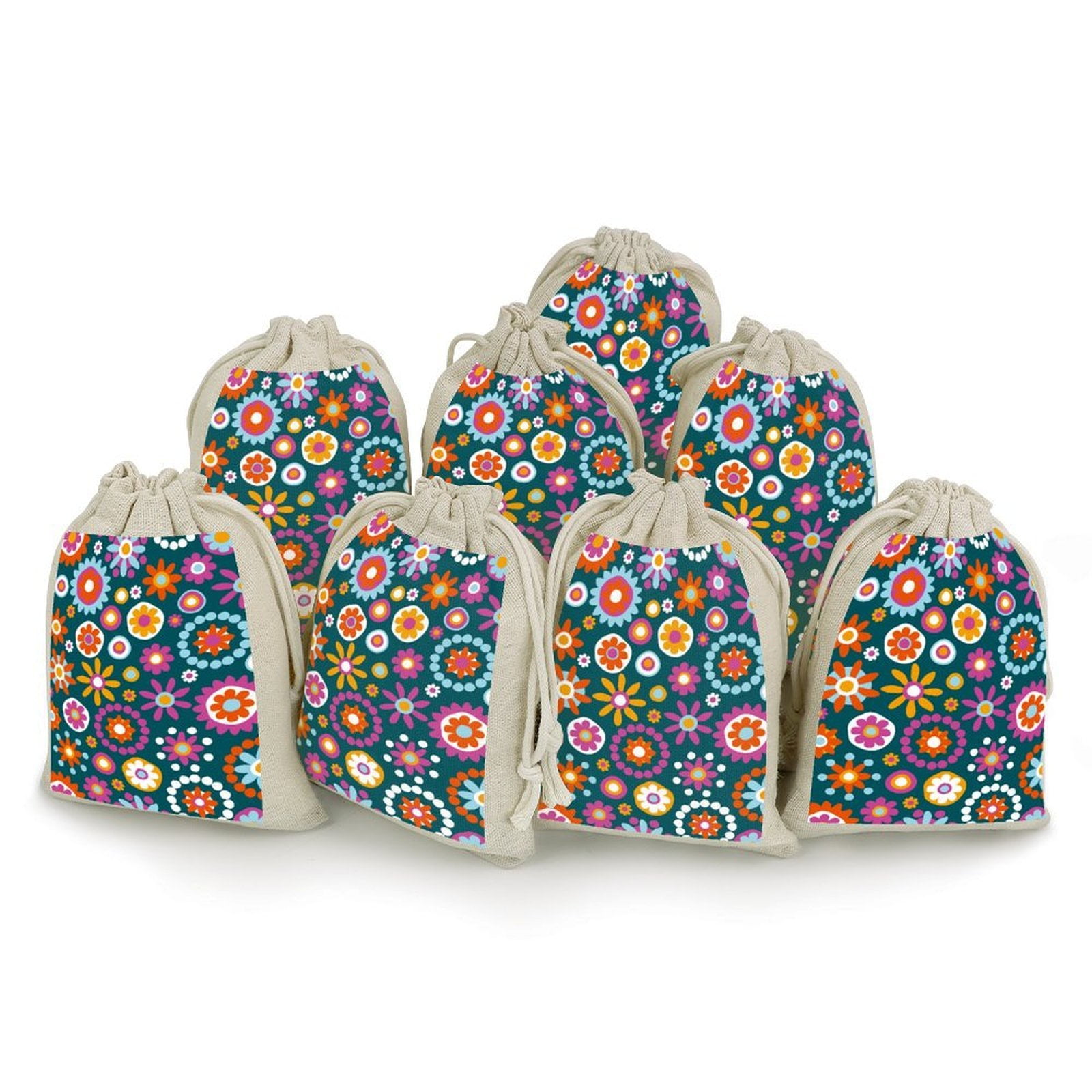 8 Pcs Cotton And Linen Small Bundle Pocket 6.7×4.9in Durable, Easy To ...