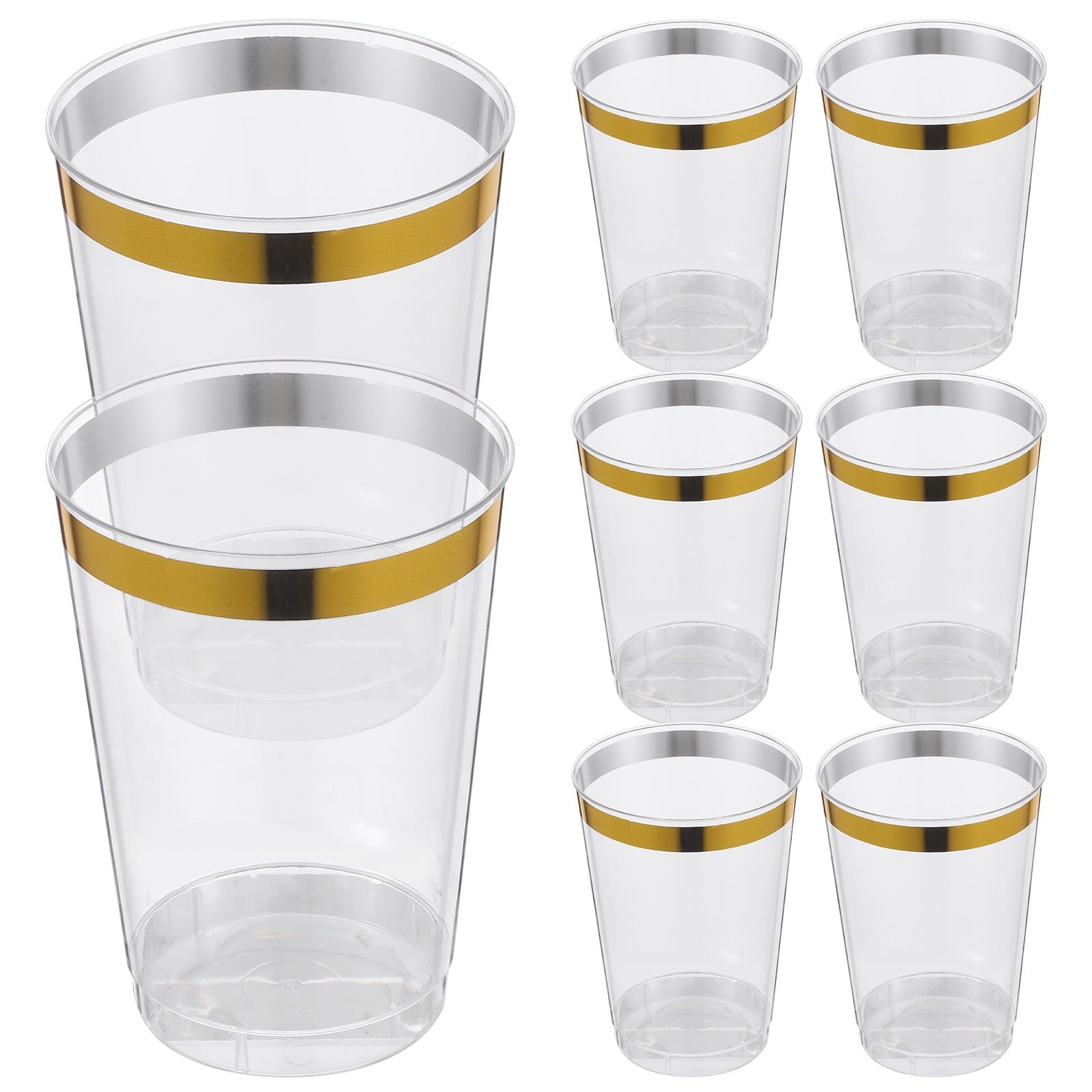 8 Pcs Creative Water Glass Transparent Hot Stamping Plastic Cup Party Meal Drinking Juice (Phnom ...