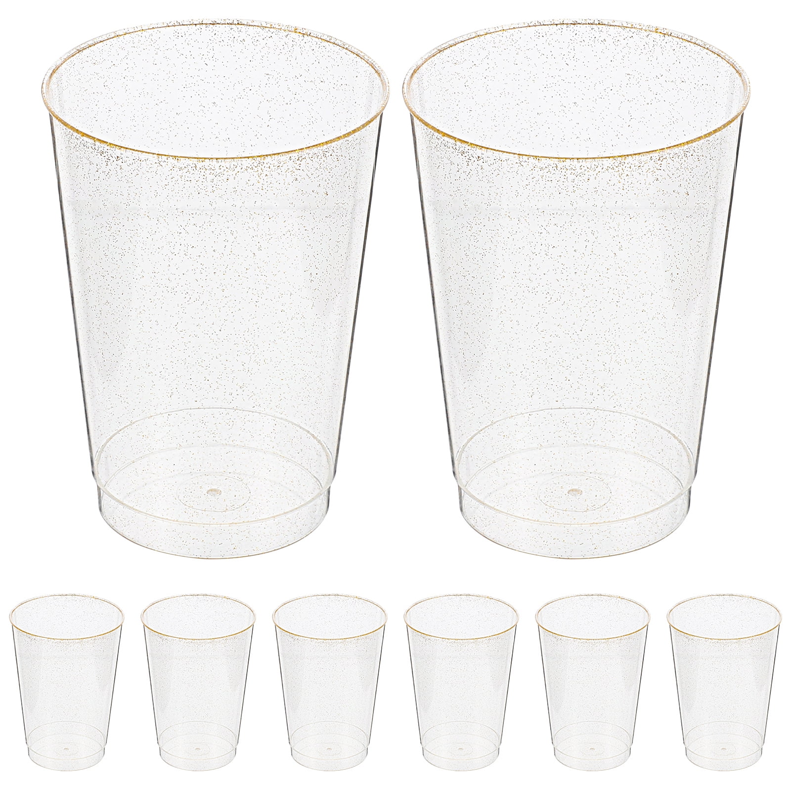 8 Pcs Creative Water Glass Transparent Hot Stamping Plastic Cup Party Meal Drinking Juice (Phnom ...