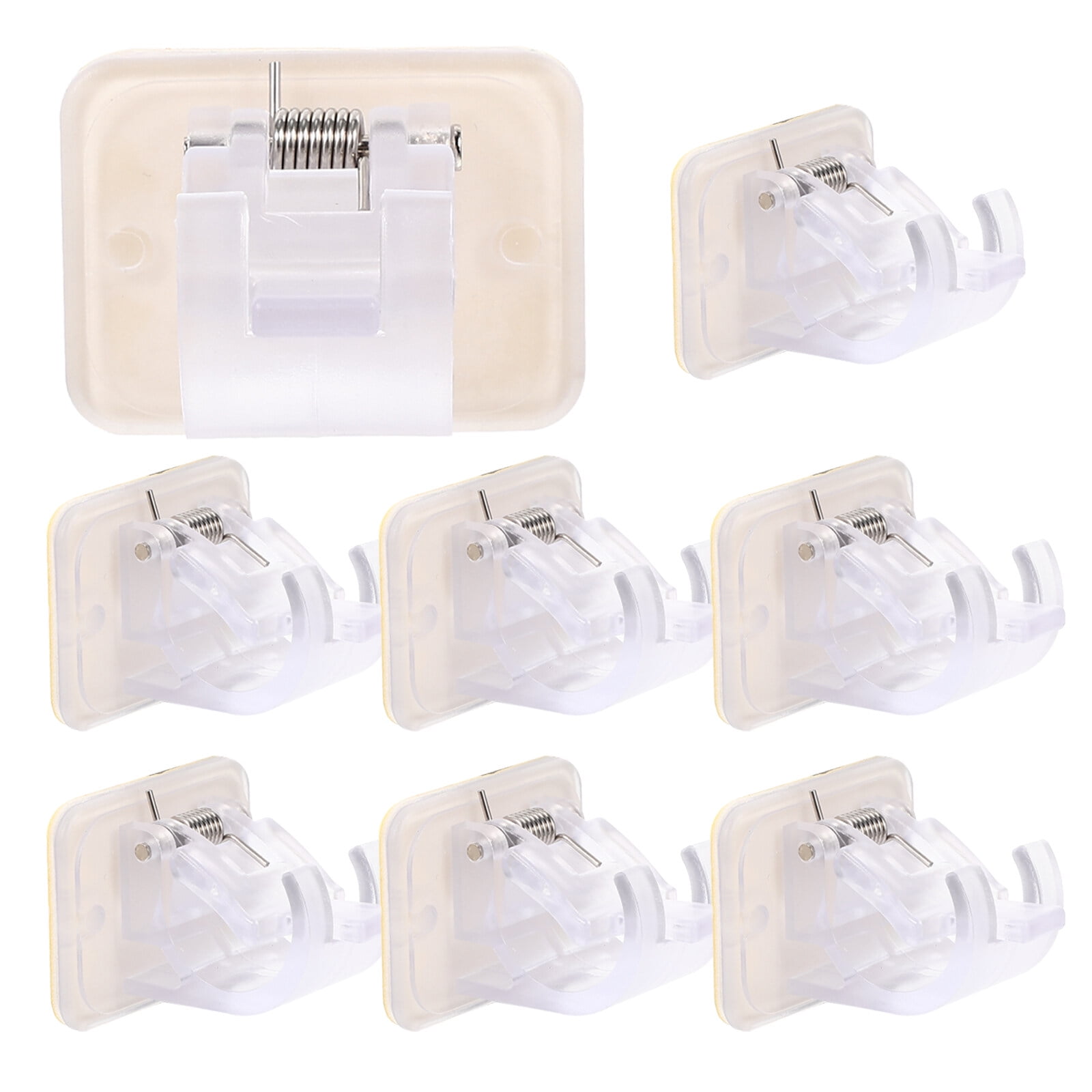 8 Pcs Curtain Clip Hook Rod Wall Bracket Window Holders Multipurpose ...