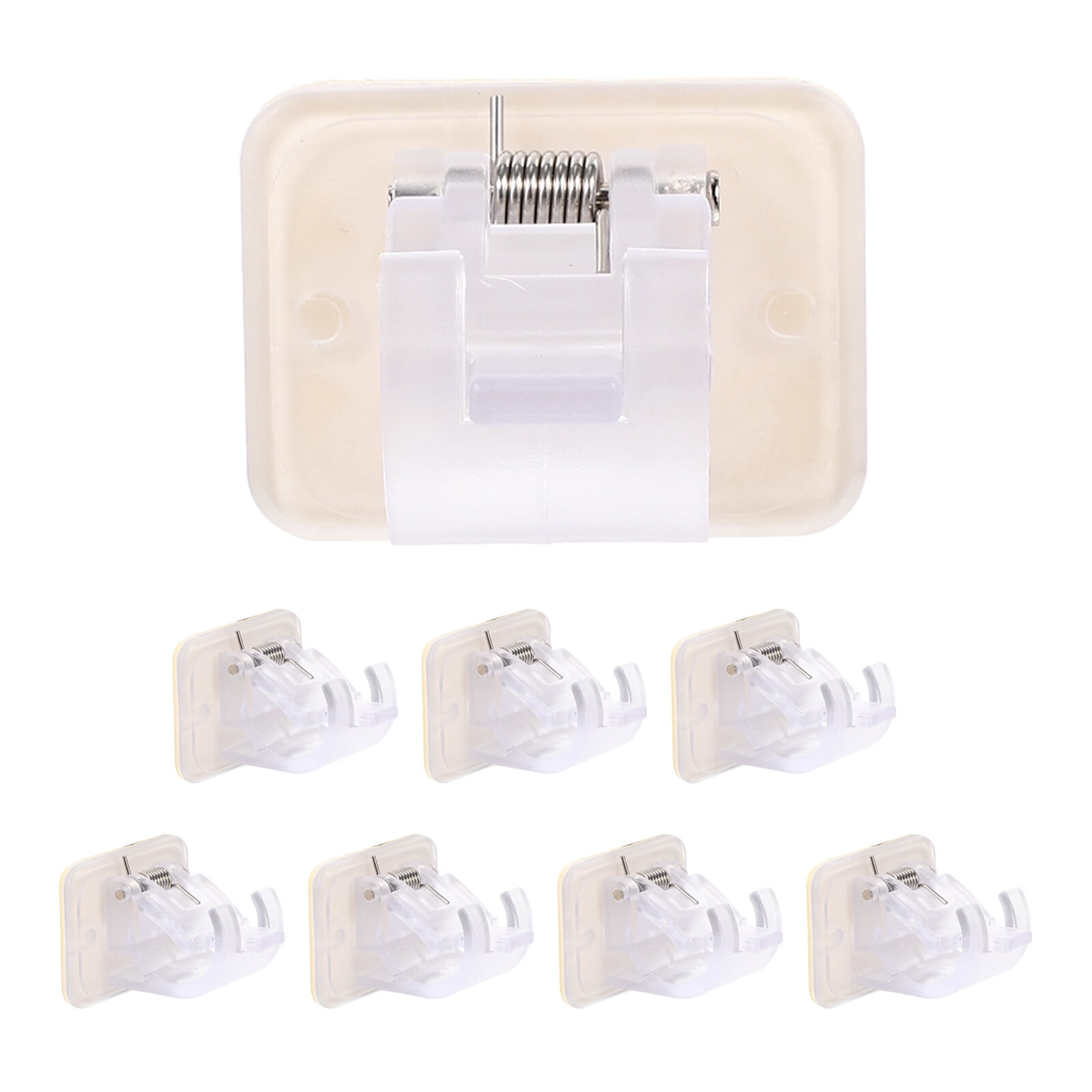 8 Pcs Curtain Clip Pole Brackets Transparent Rod Holders - Walmart.com