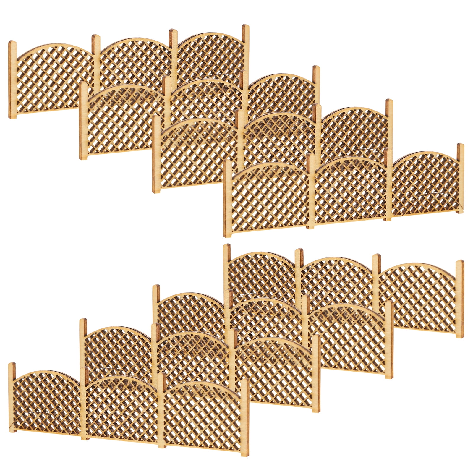 8 Pcs DIY Fence Decor Hedge Hand-assembled Sandbox Architectural Model ...