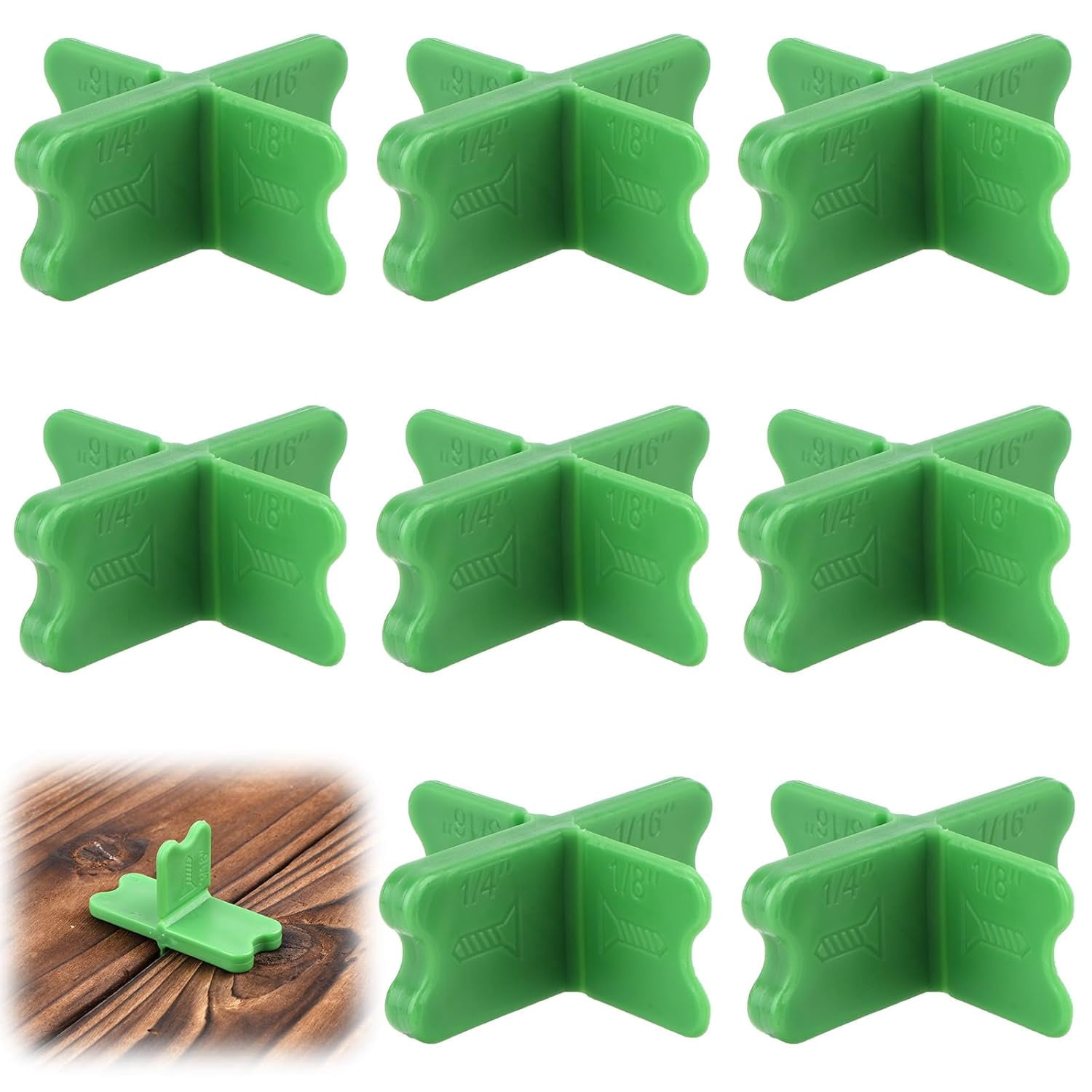 8 Pcs Deck Spacer Tool, 4 Thicknesses Deck Board Spacers (1/16", 1/8 ...