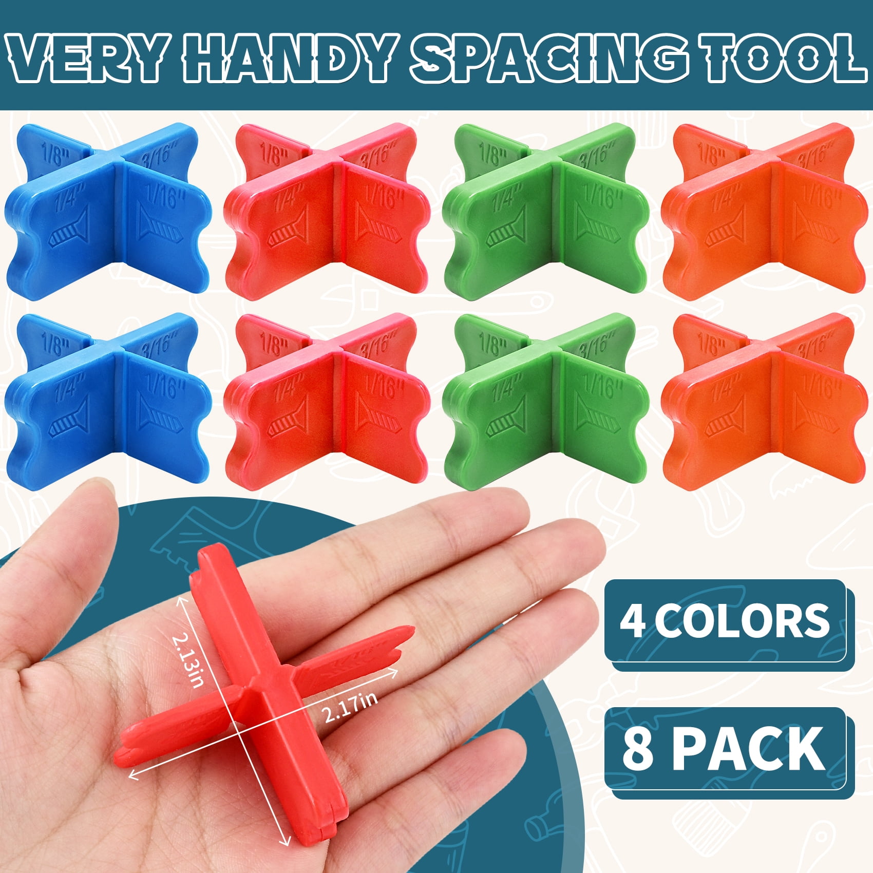 8 Pcs Deck Spacers, 4 Sizes (1/16", 1/8", 3/16", 1/4") Deck Board ...