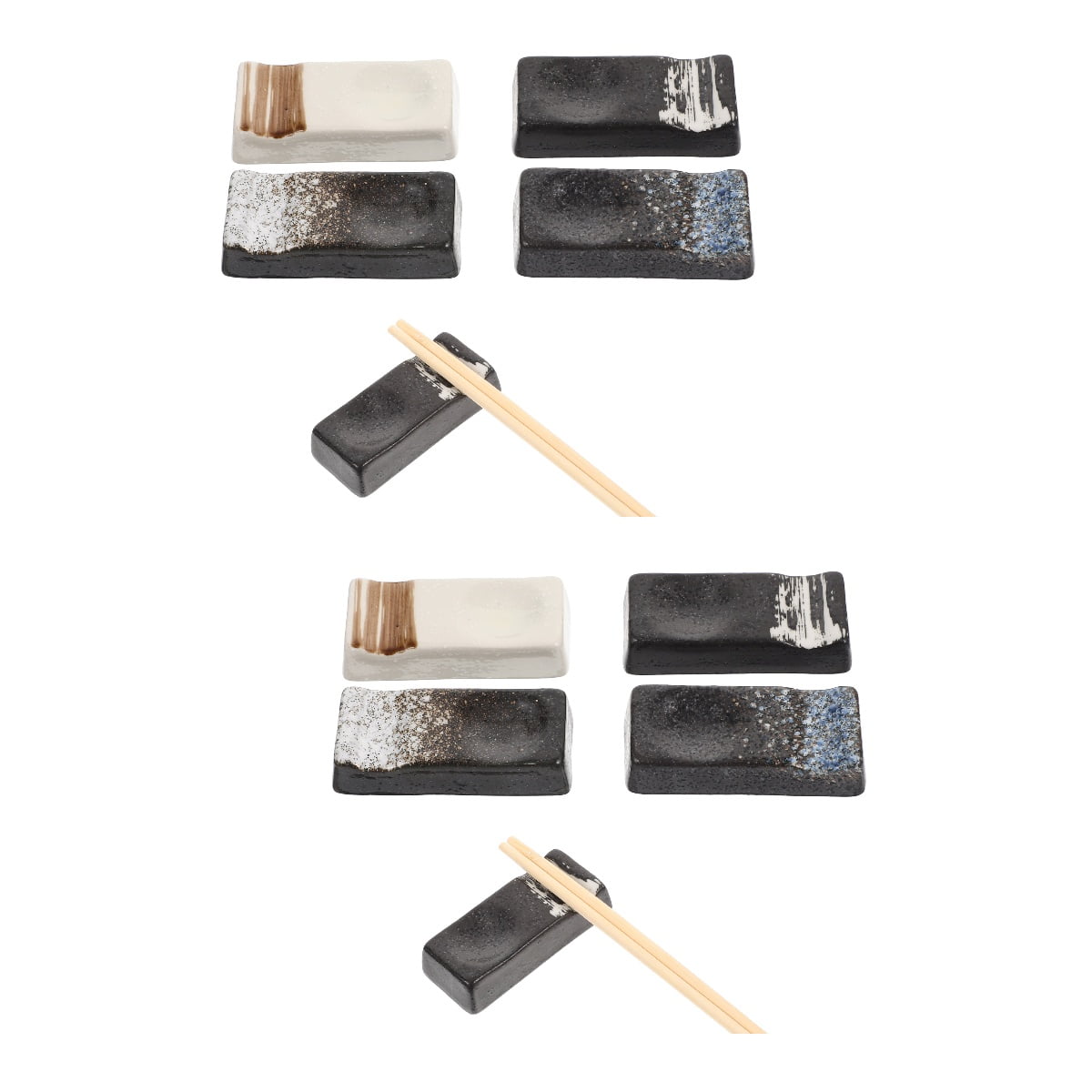 8 Pcs Decor Desktop Chopstick Holder Ceramic Rest Household Restaurant ...