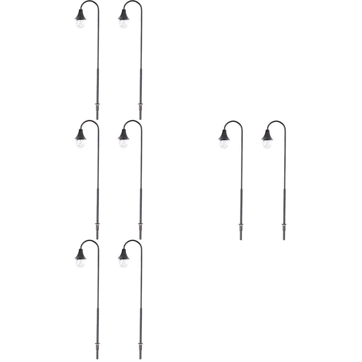 8 Pcs Decor Mini Pathway Lantern Dollhouse LED Lamp Miniature Child ...