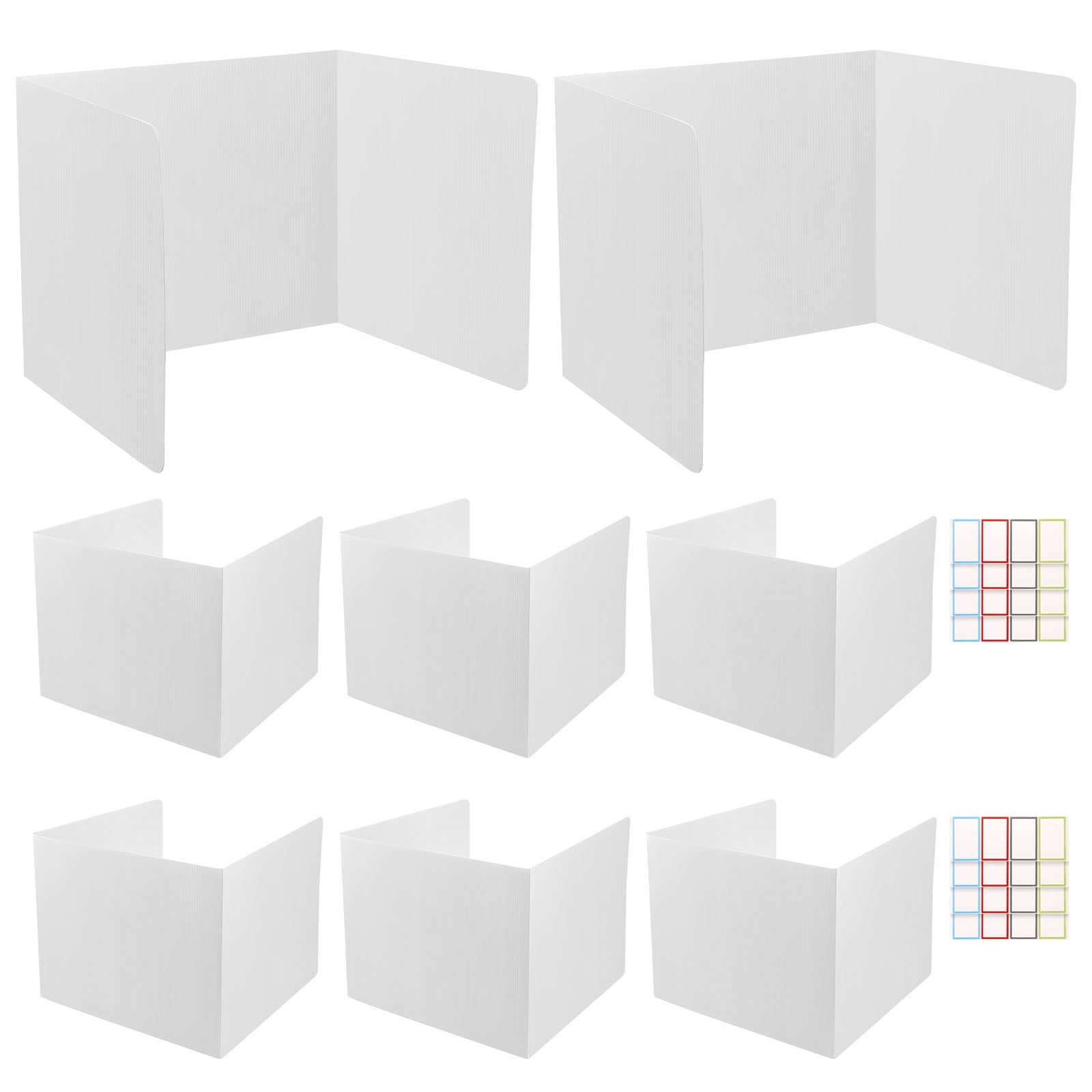 8 Pcs Desk Divider with Stickers Reusable Plastic Study Carrel Divider ...