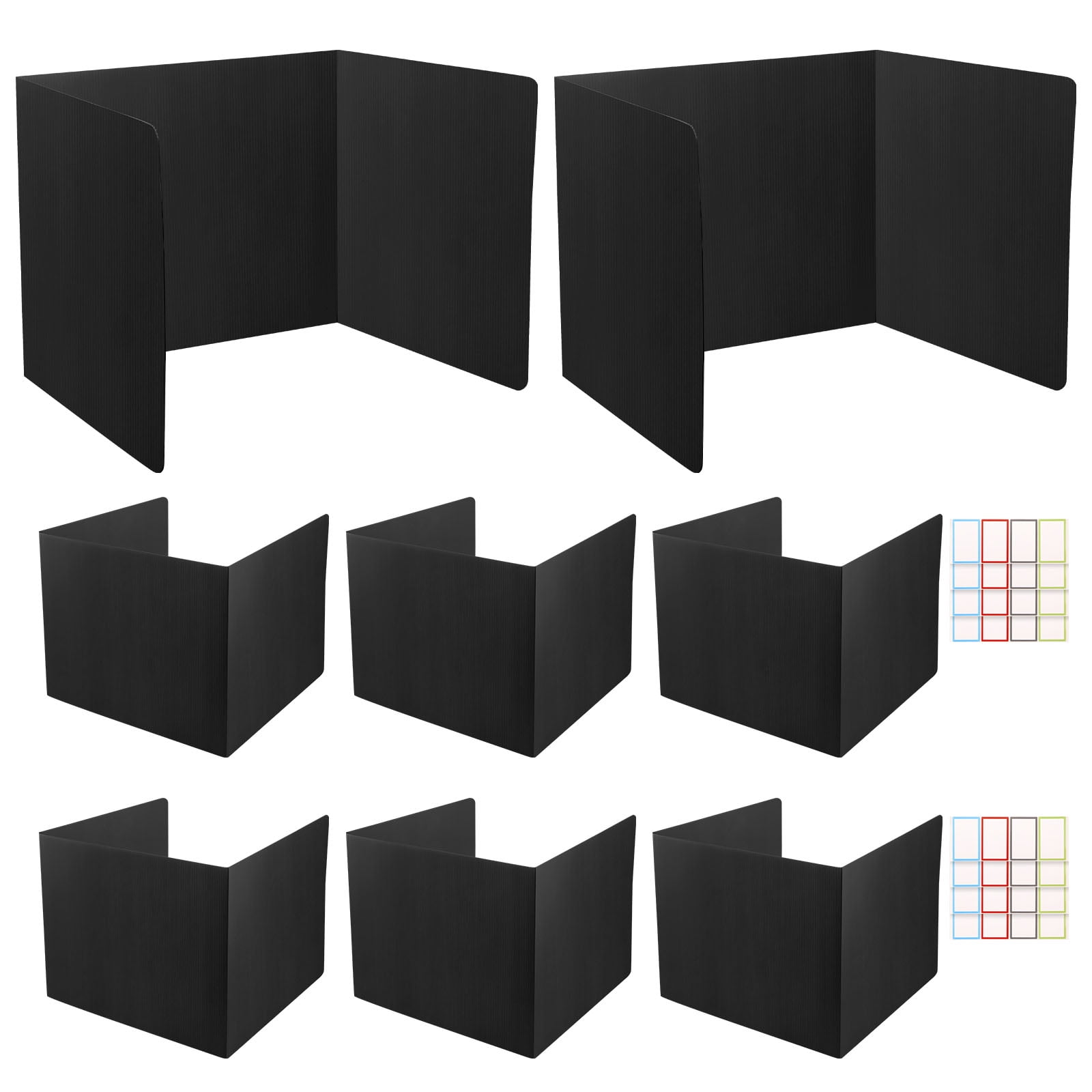 8 Pcs Desk Divider with Stickers Reusable Plastic Study Carrel Divider ...