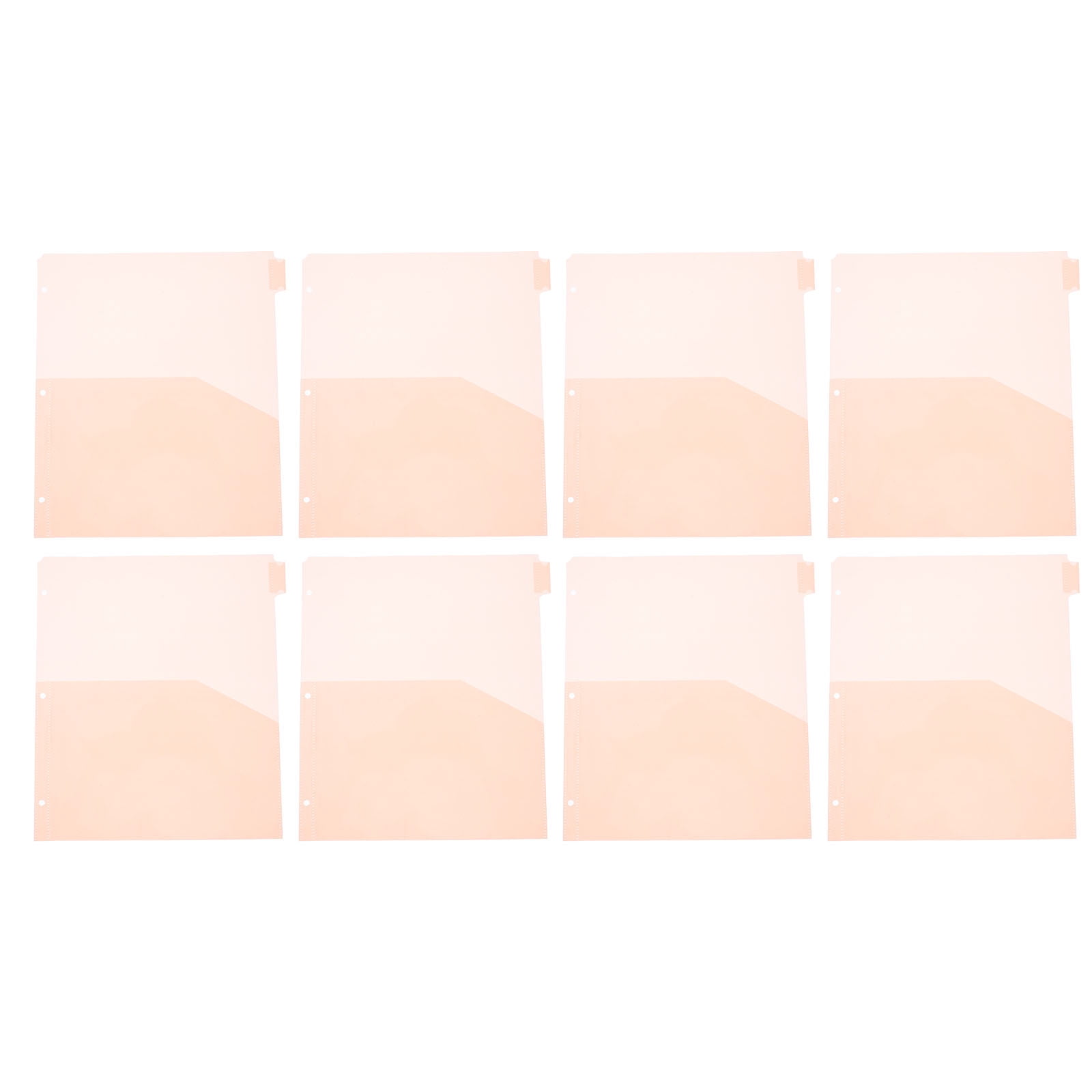 8pcs Pre Punched Three Ring Binder Divider Pockets with Tabs File ...