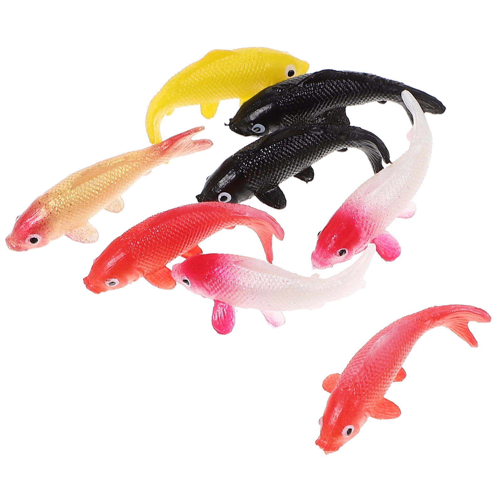 8 Pcs Dollhouse Toys Models Decor Mini Goldfish Model Safely Safrisor ...