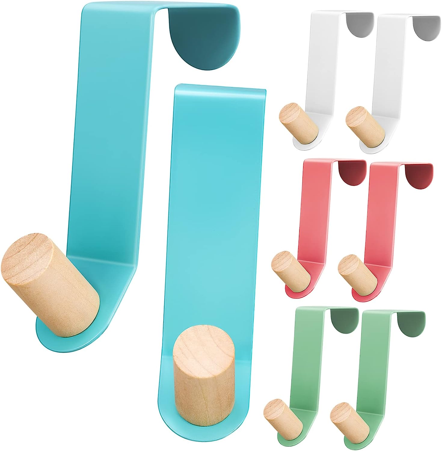 8 Pcs Door Hook Outdoor Hooks for Hanging Overdoor Hook Hanger Bathroom ...