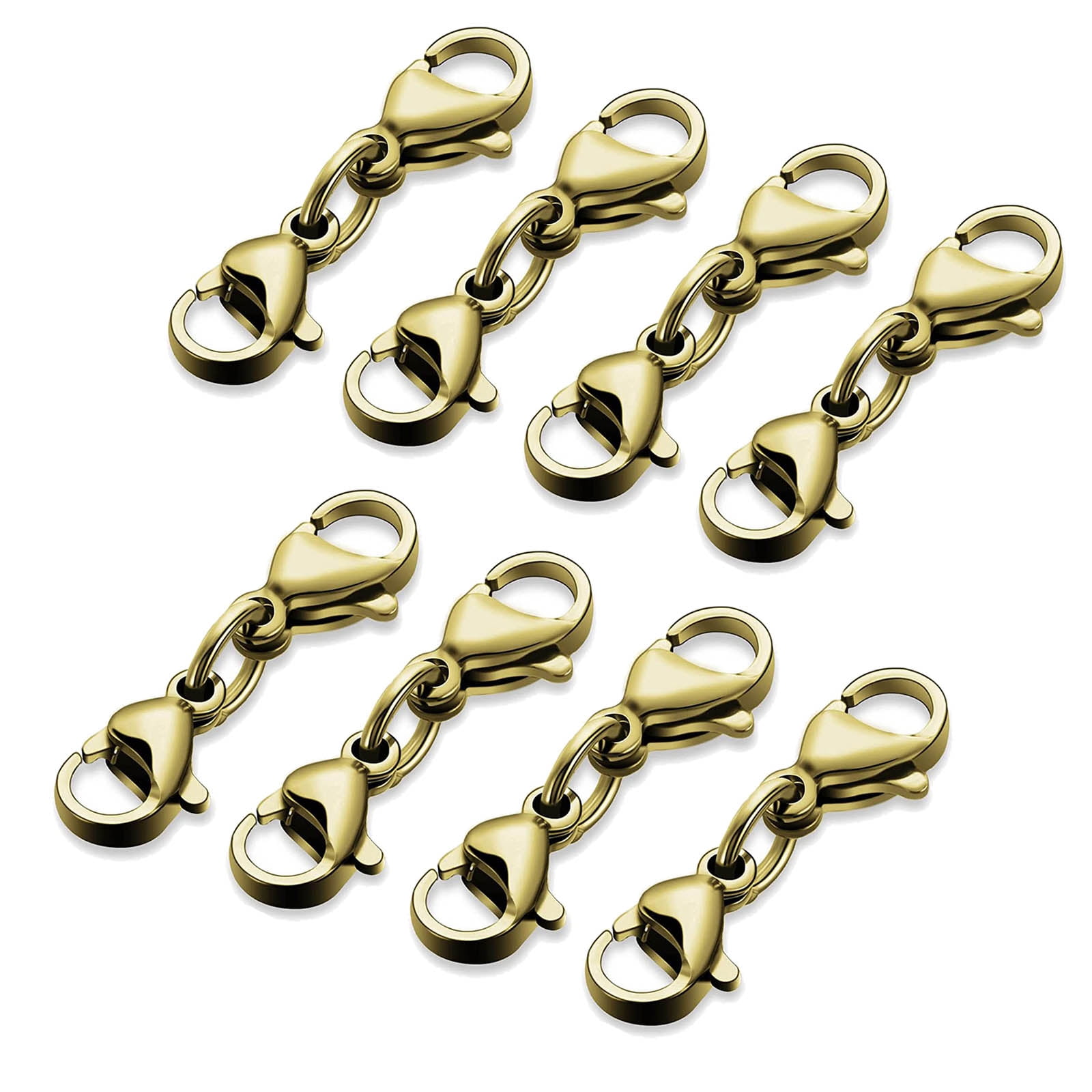 8 Pcs Double End Lobster Clasp Necklace Shortener Clasp Extension Clasp ...