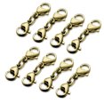 8 Pcs Double Lobster Clasp Double Connector Extension Clasp Necklace ...