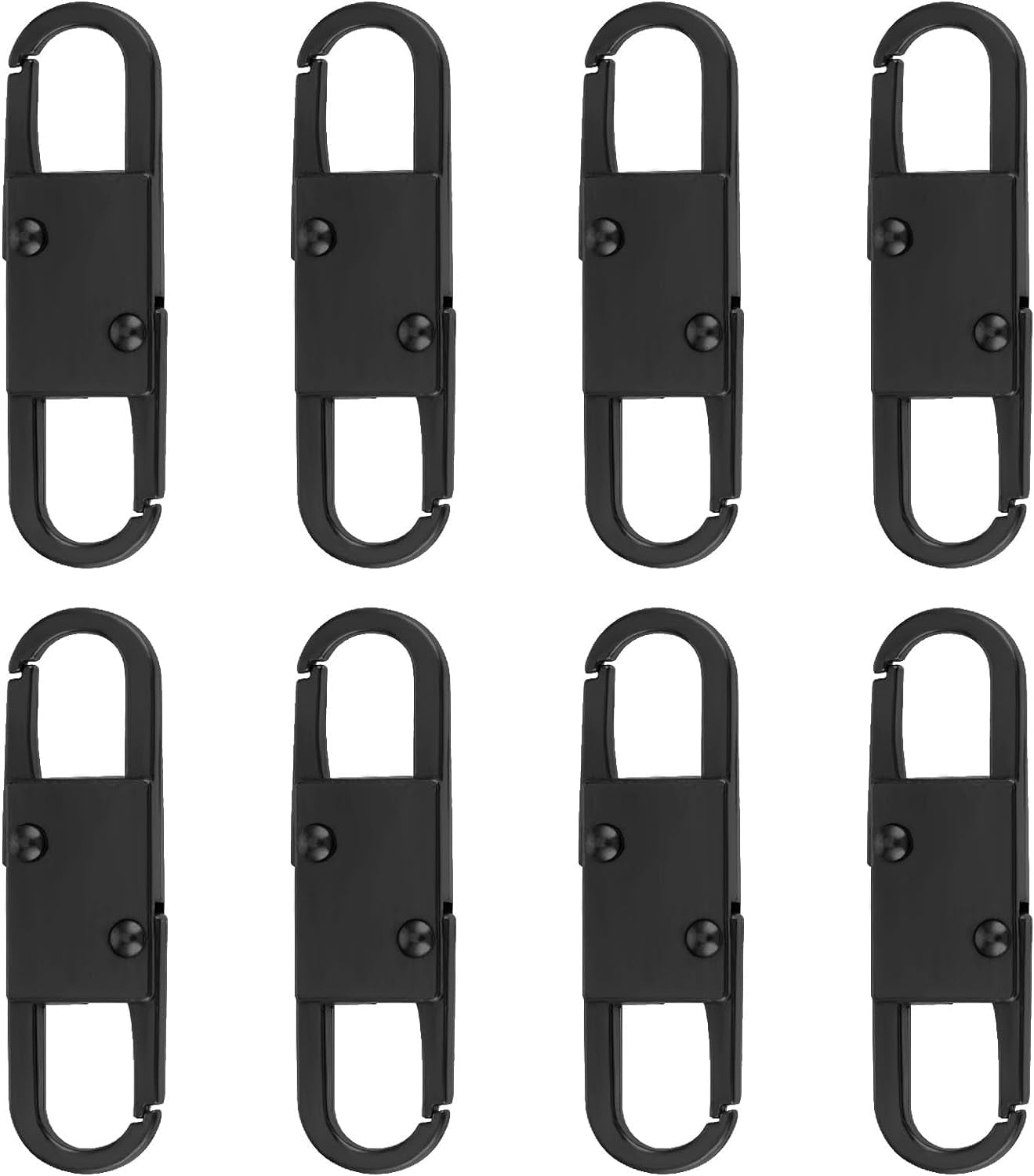 8 Pcs Double Opening Zipper Pull Replacement Metal Zipper Repair Kit ...