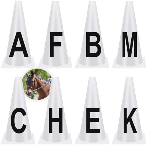 8 Pcs Dressage Cones Plastic Dressage Letters Training Cones Set for ...