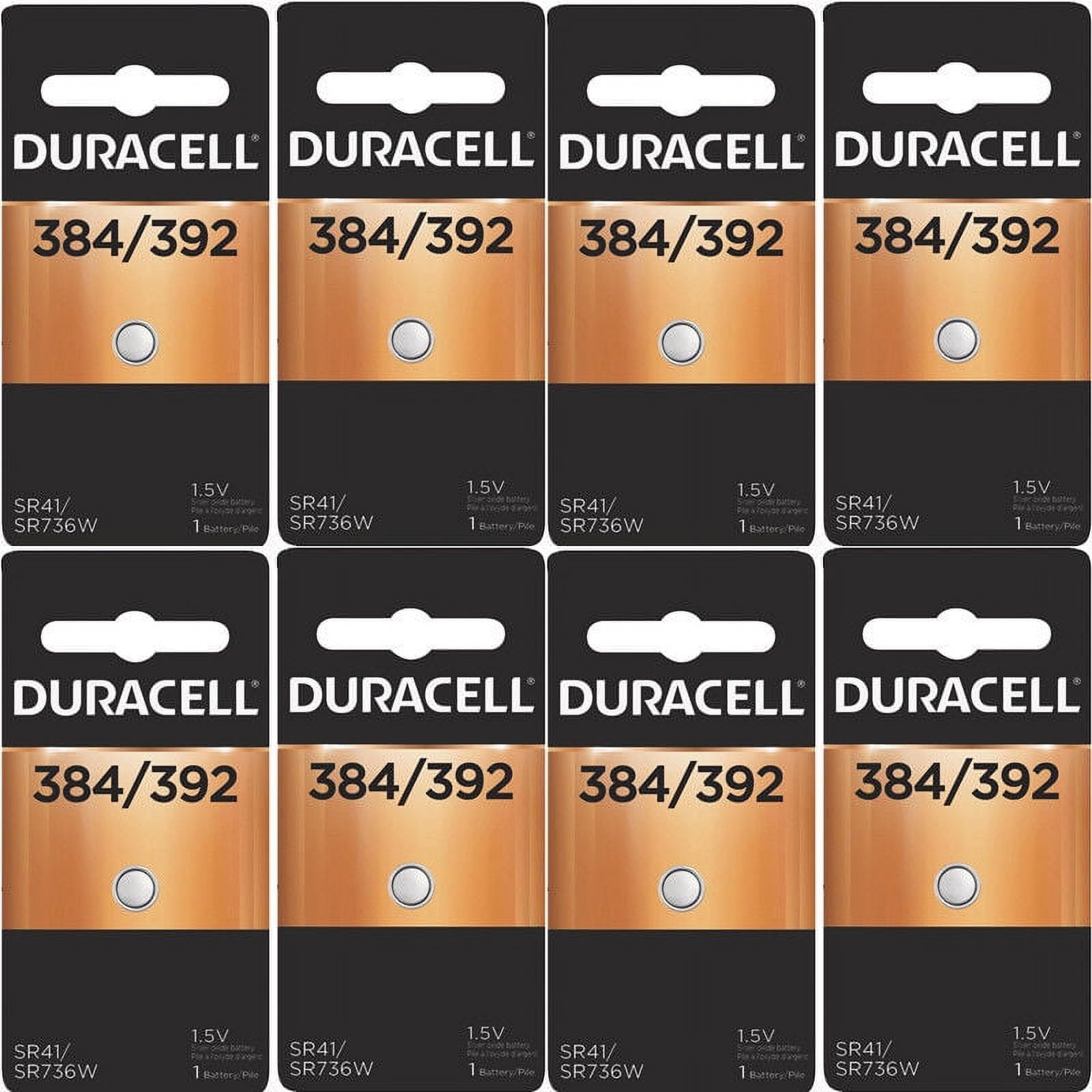 8 Pcs Duracell 384/392 Silver Oxide Battery (SR41, 736W) - Walmart.com