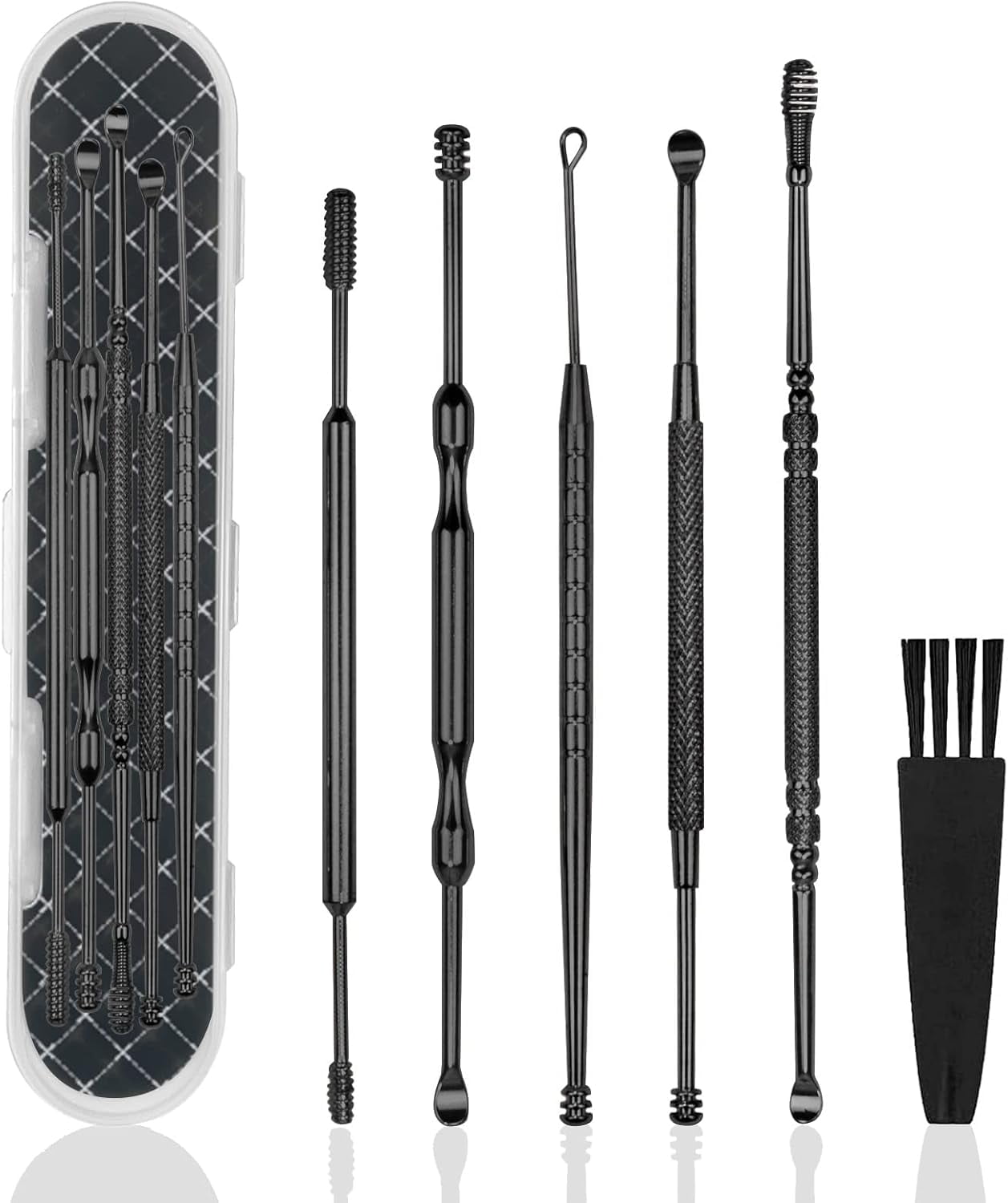 8 Pcs Ear Pick Earwax Removal Kit, Ear Cleansing Tool Set, Ear Curette Ear Wax Remover Tool with ...