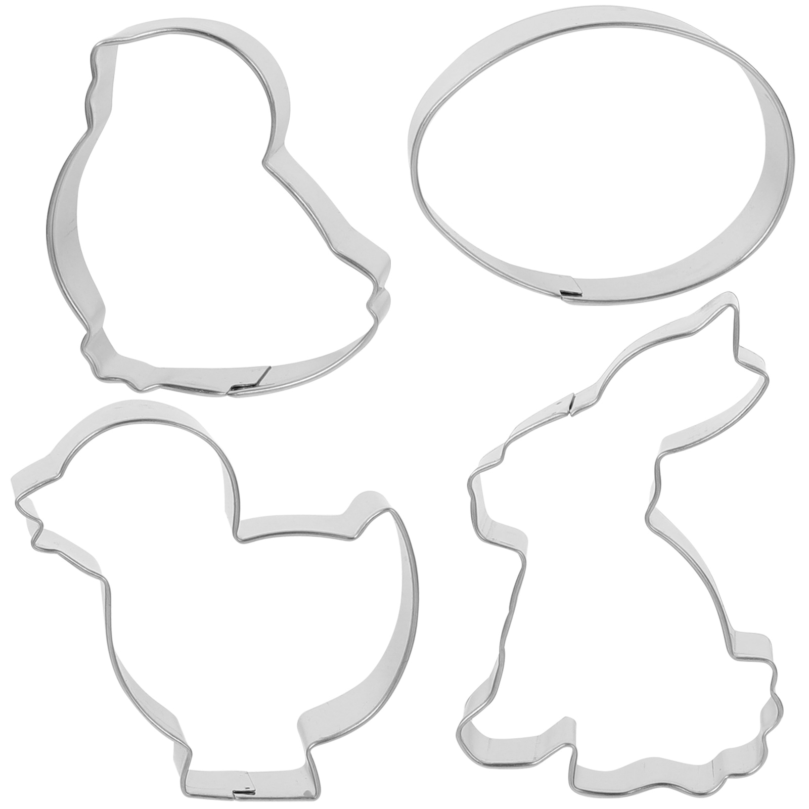 8 Pcs Easter Stencils Baking Kits for Adults Metal Cookie Cutter Animal ...