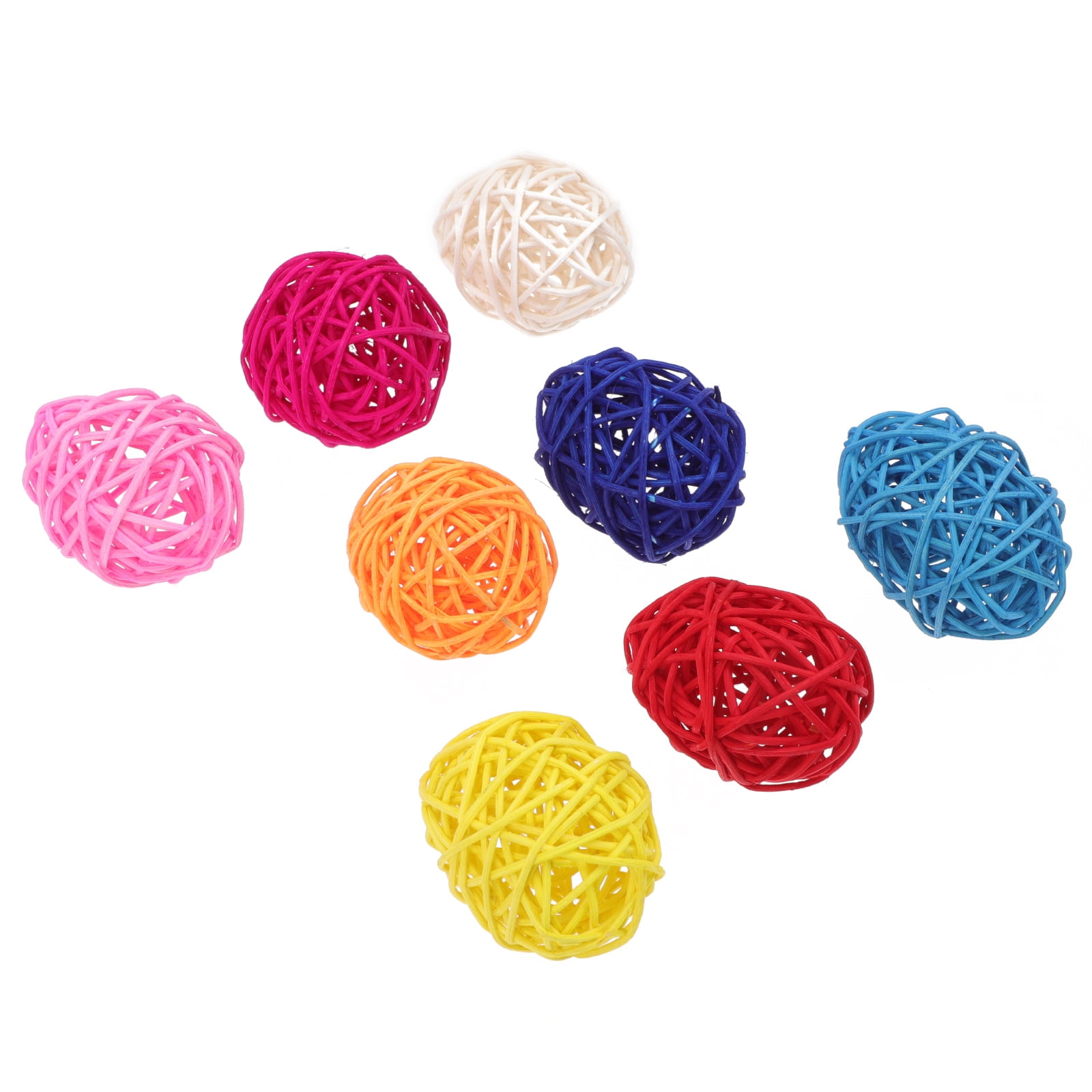 8 Pcs Egg Ball Ornament Oval Rattan Balls Wedding Decor Easter Egg ...