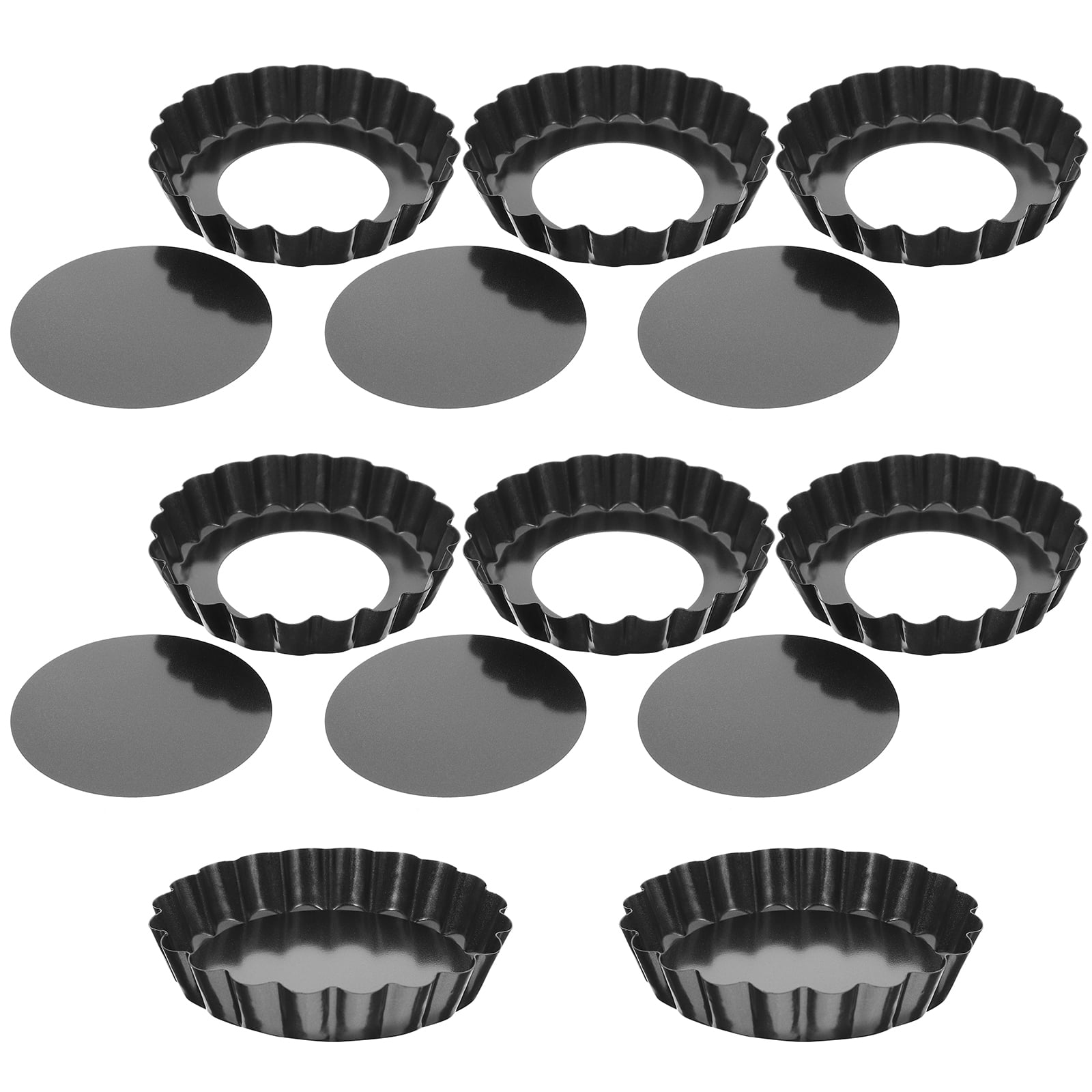 8 Pcs Egg Tart Tray Baking Pans Tart Molds for Baking Roast Pan Egg ...