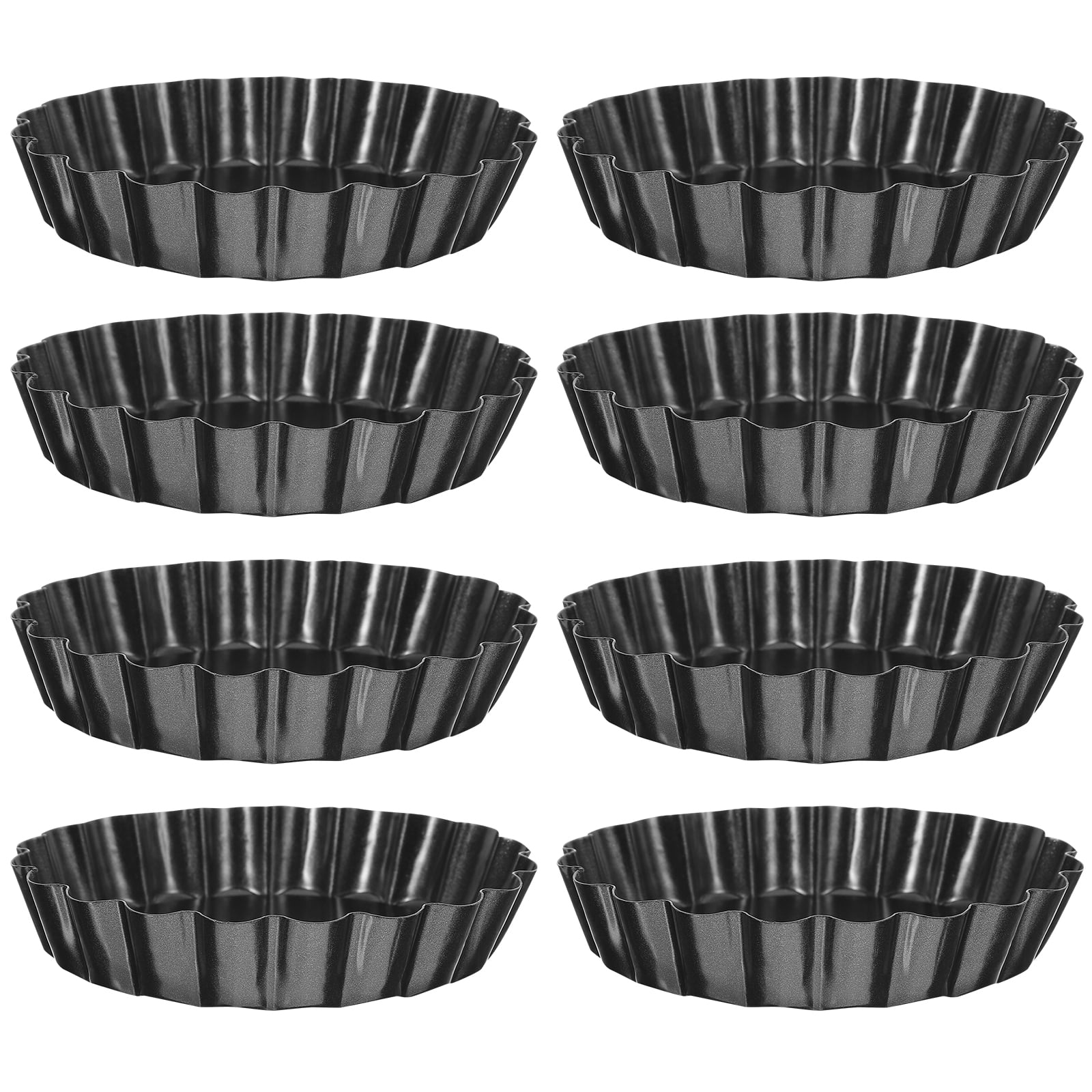 8 Pcs Egg Tart Tray Pan Pans with Removable Bottoms Roast Pasties ...
