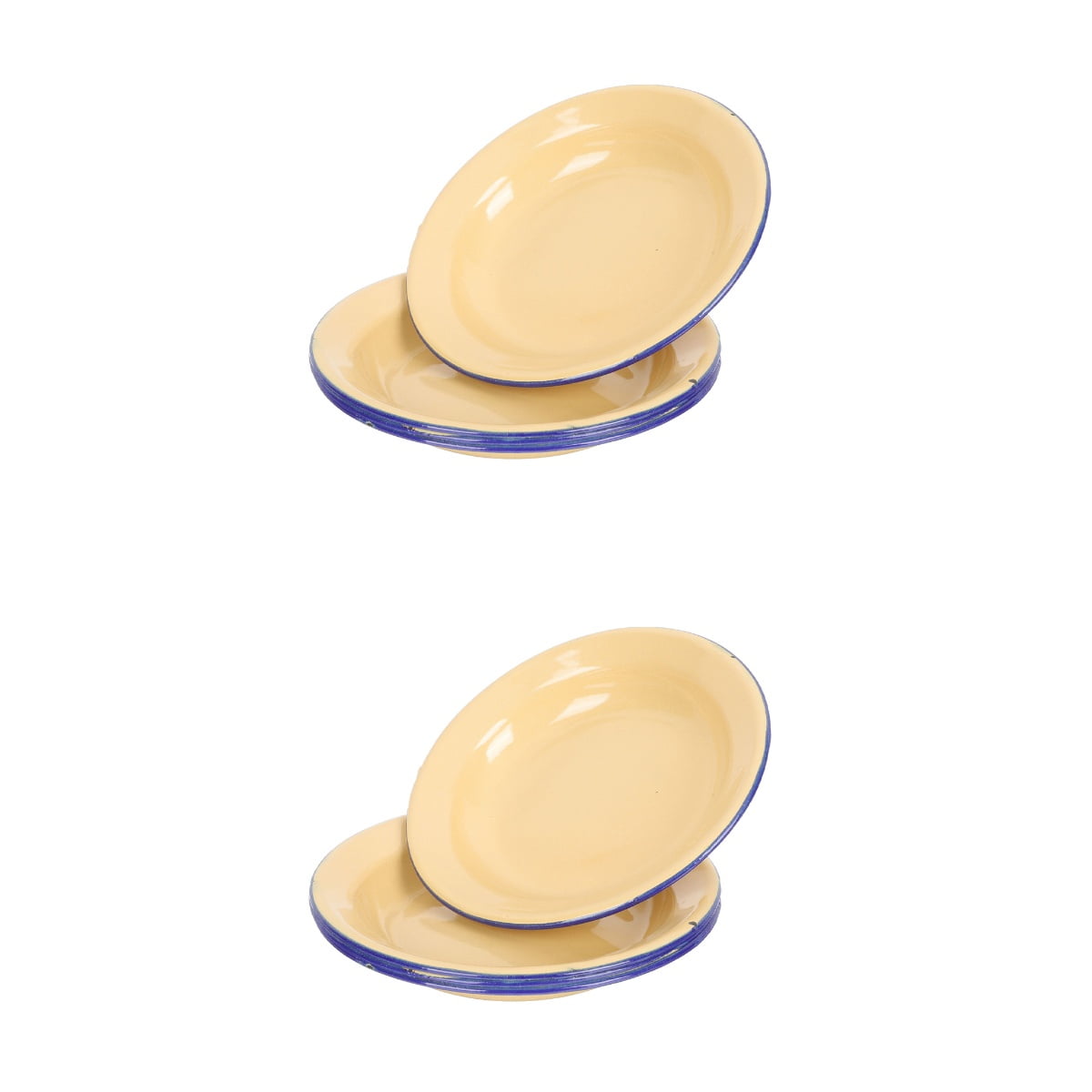 8 Pcs Enamel Plate Food Tray Food Plates Enamelware Dinner Serving ...