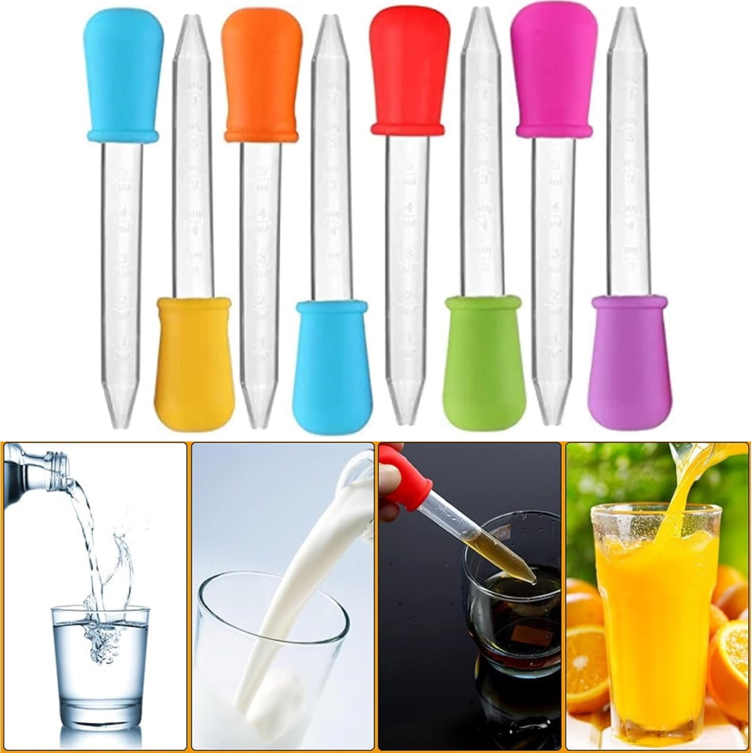 8 Pcs Eye Droppers, Pipettes Liquid Droppers Medicine Dropper for Baby ...