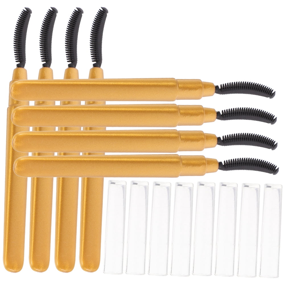 8 Pcs Eyelash Stamps Tool Eyelash Brush Travel 10.00X0.90X0.90CM Golden ...