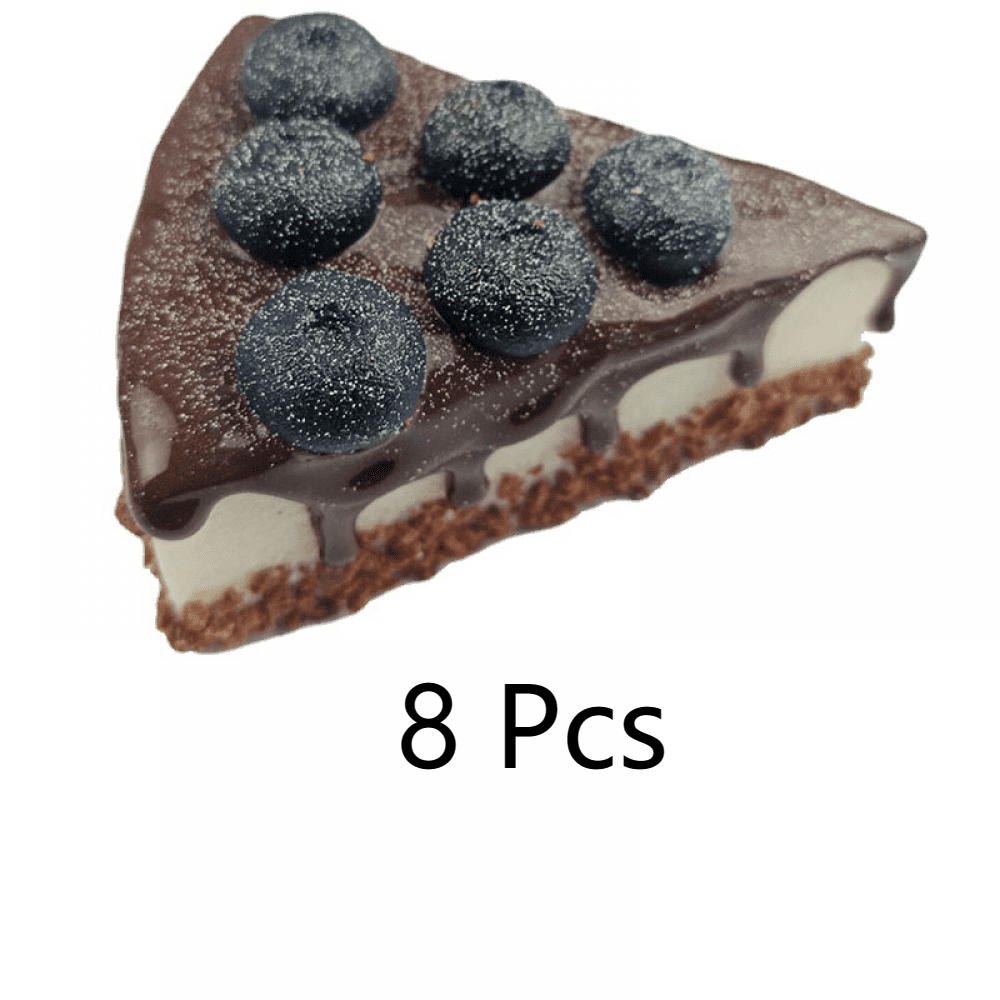 8 Pcs Fake Food Realistic Artificial Toy cake Fake Slice Cake ...