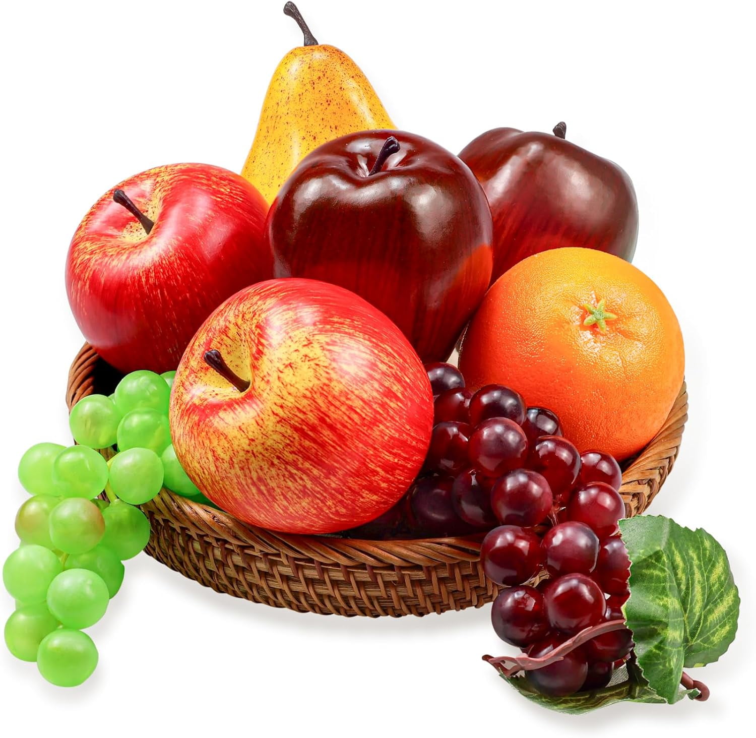 8 Pcs Fake Fruit Pack, Artificial Fruit Set for Decoration Home ...