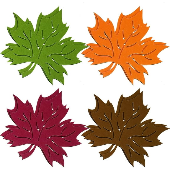 Bowknot Placemats Set of 4 12x18 Bow Place Mat Pumpkin Maple Leaves ...