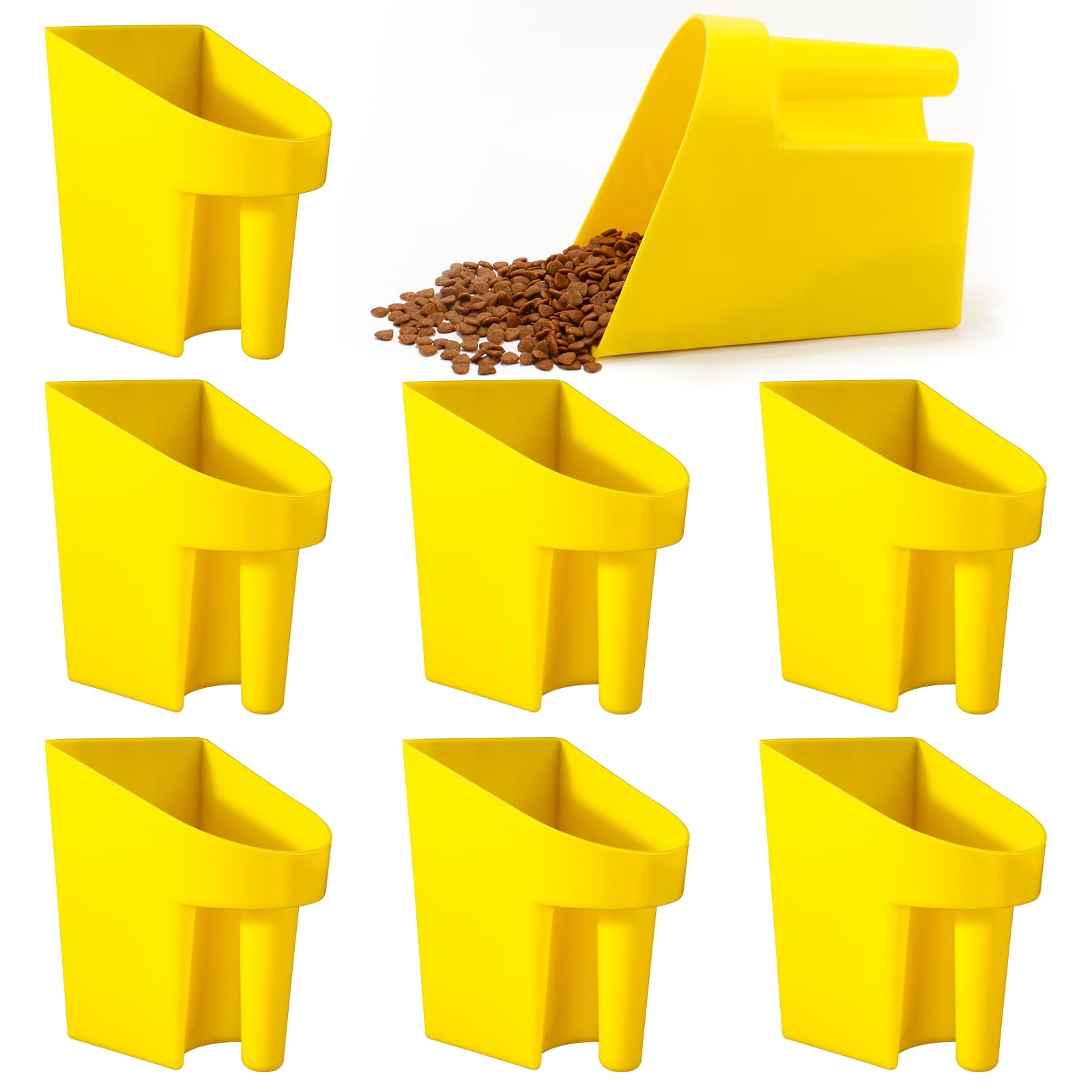 8 Pcs Feed Scoop Plastic Enclosed Heavy Duty Stackable Feed Scoop for ...