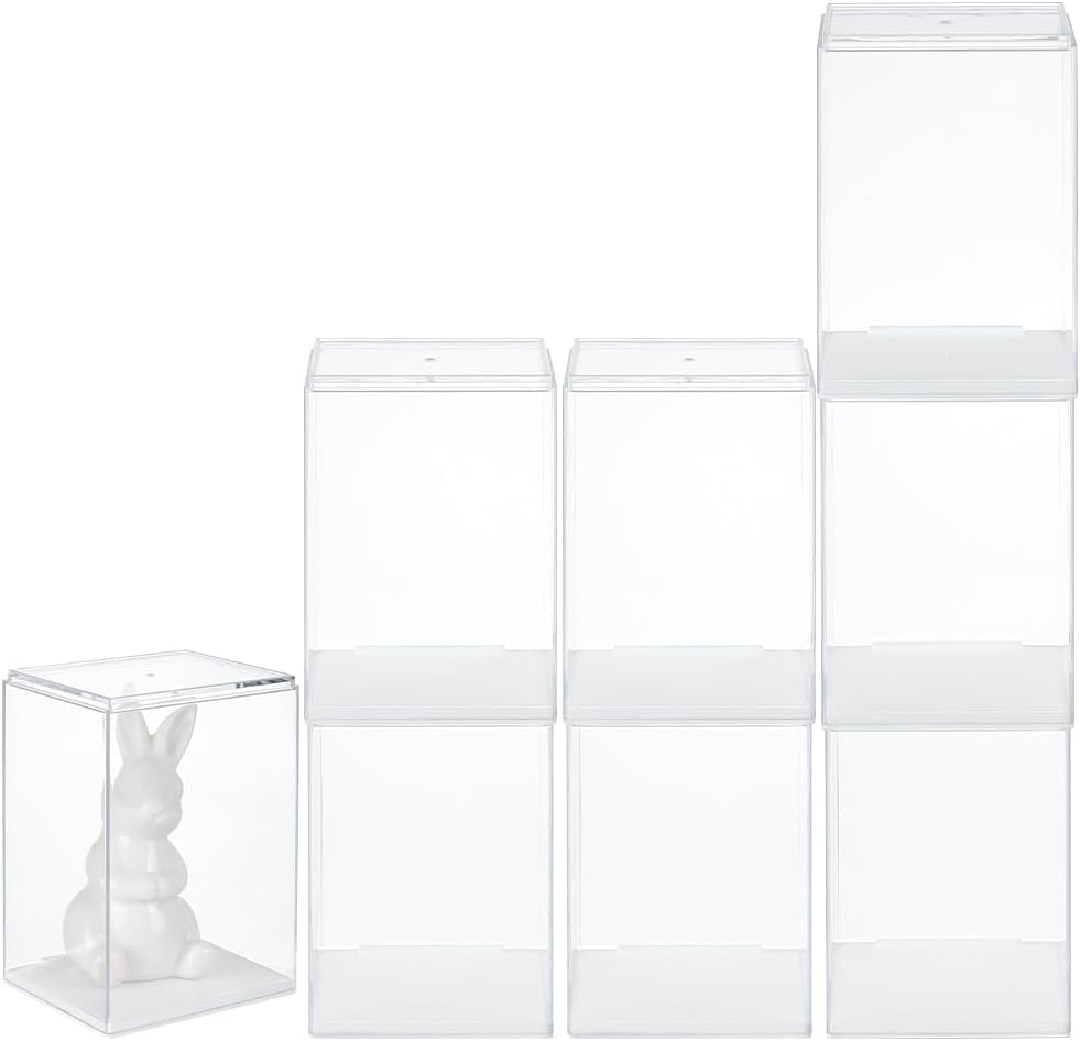 8 Pcs Figures Display Case 3x2.6x4.3Inch Stackable Plastic Box Model ...