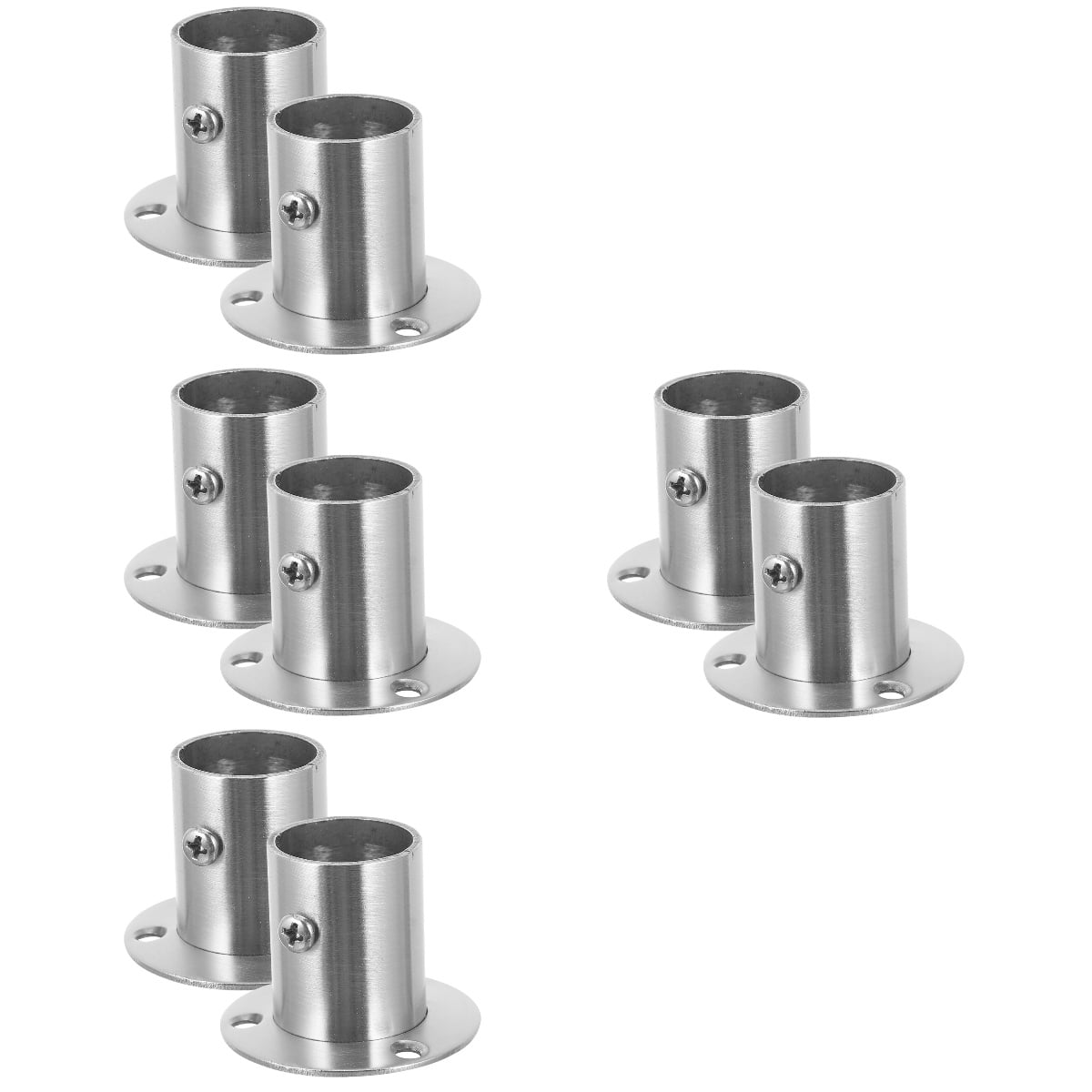 8 Pcs Flange Mount Curtain Rod Closet Rod Holders Bathroom Rod Holder ...