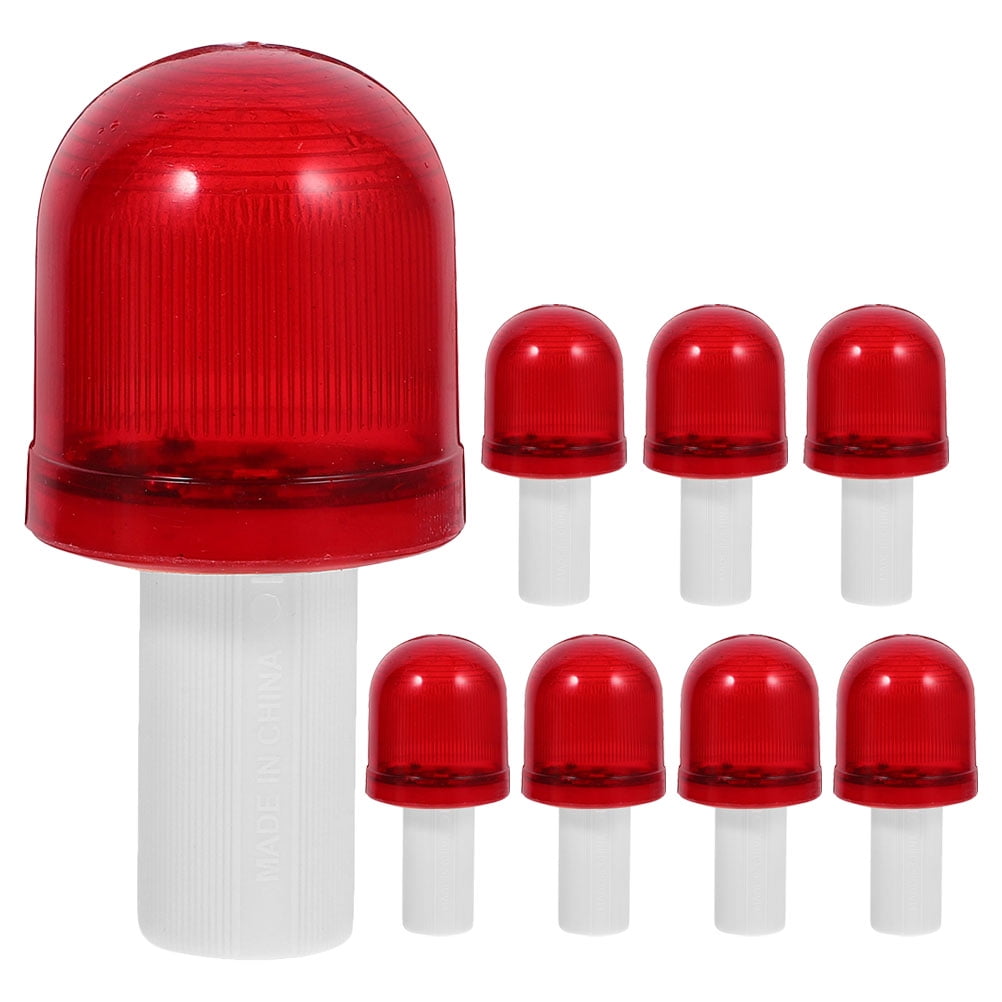 8 Pcs Flash Light Lite Bright Traffic Warning Cone Car Red Pp - Walmart.com