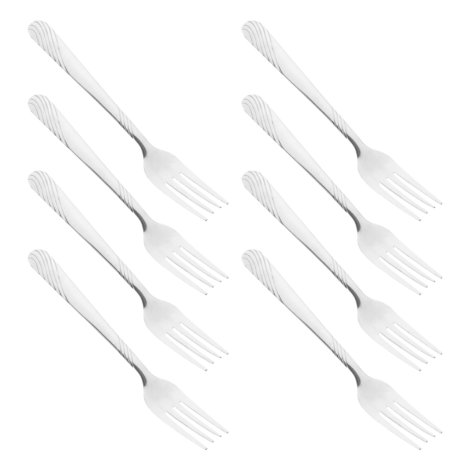 8 Pcs Flatware Silverware Stainless Steel Forks Steak Hotel - Walmart.com