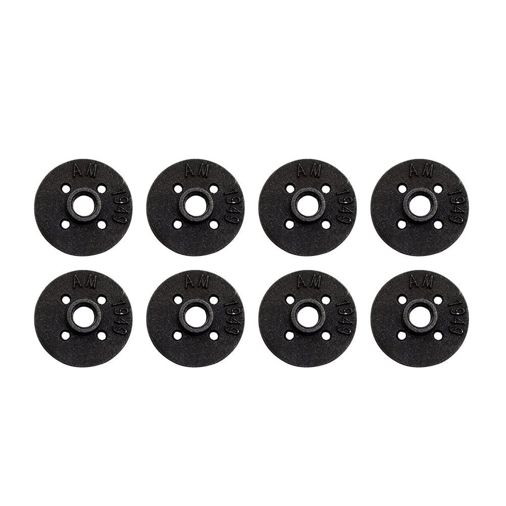 8 Pcs Floor Flange Malleable Cast Iron Fittings Flanges Decorative ...