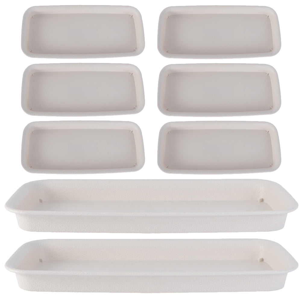 Eease 8Pcs Plastic Flowerpot Holder Tray for Indoor Plants (30.5X13.8CM ...