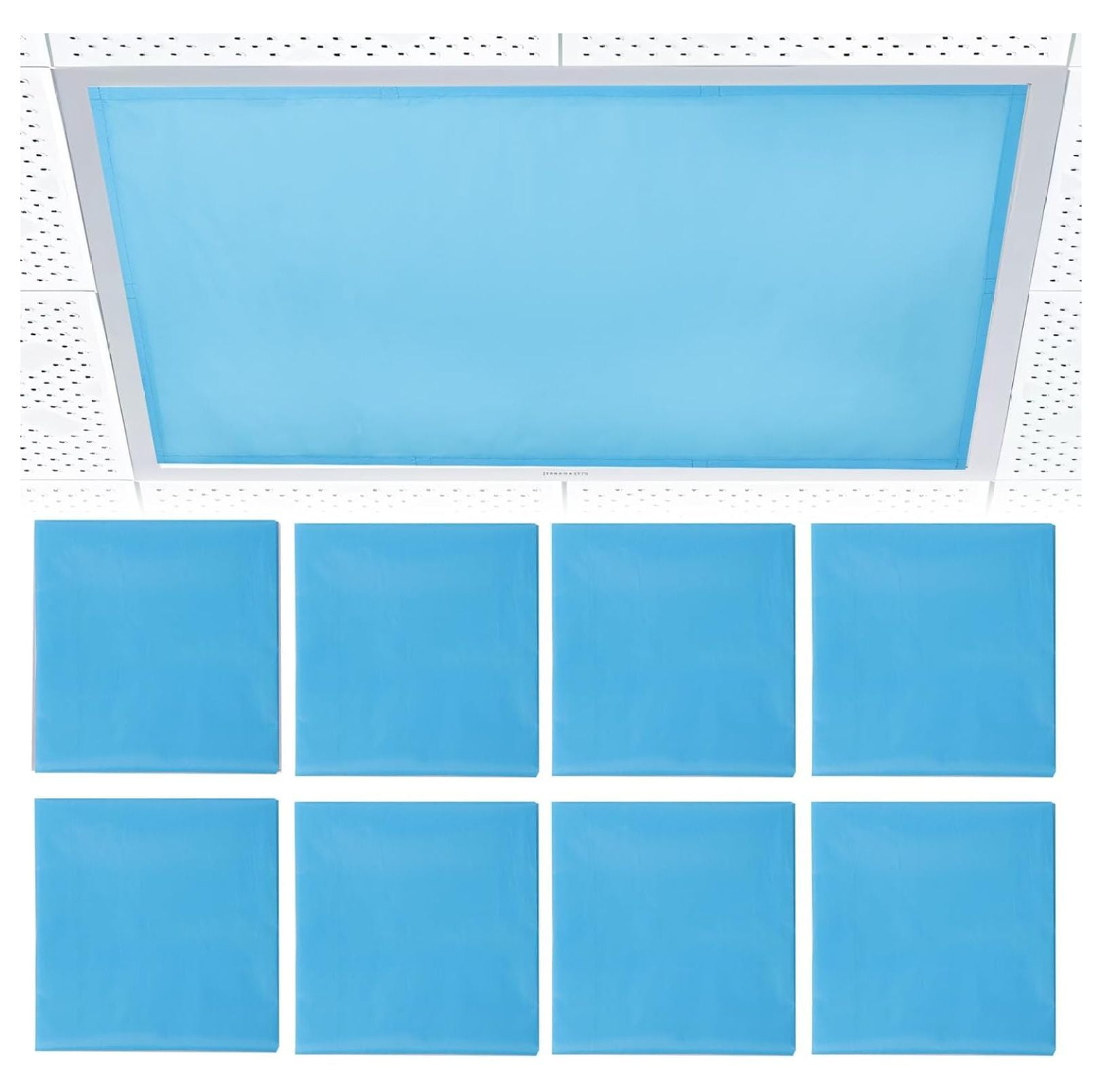 8 Pcs Fluorescent Light Covers for Ceiling Lights Classroom, Magnetic ...