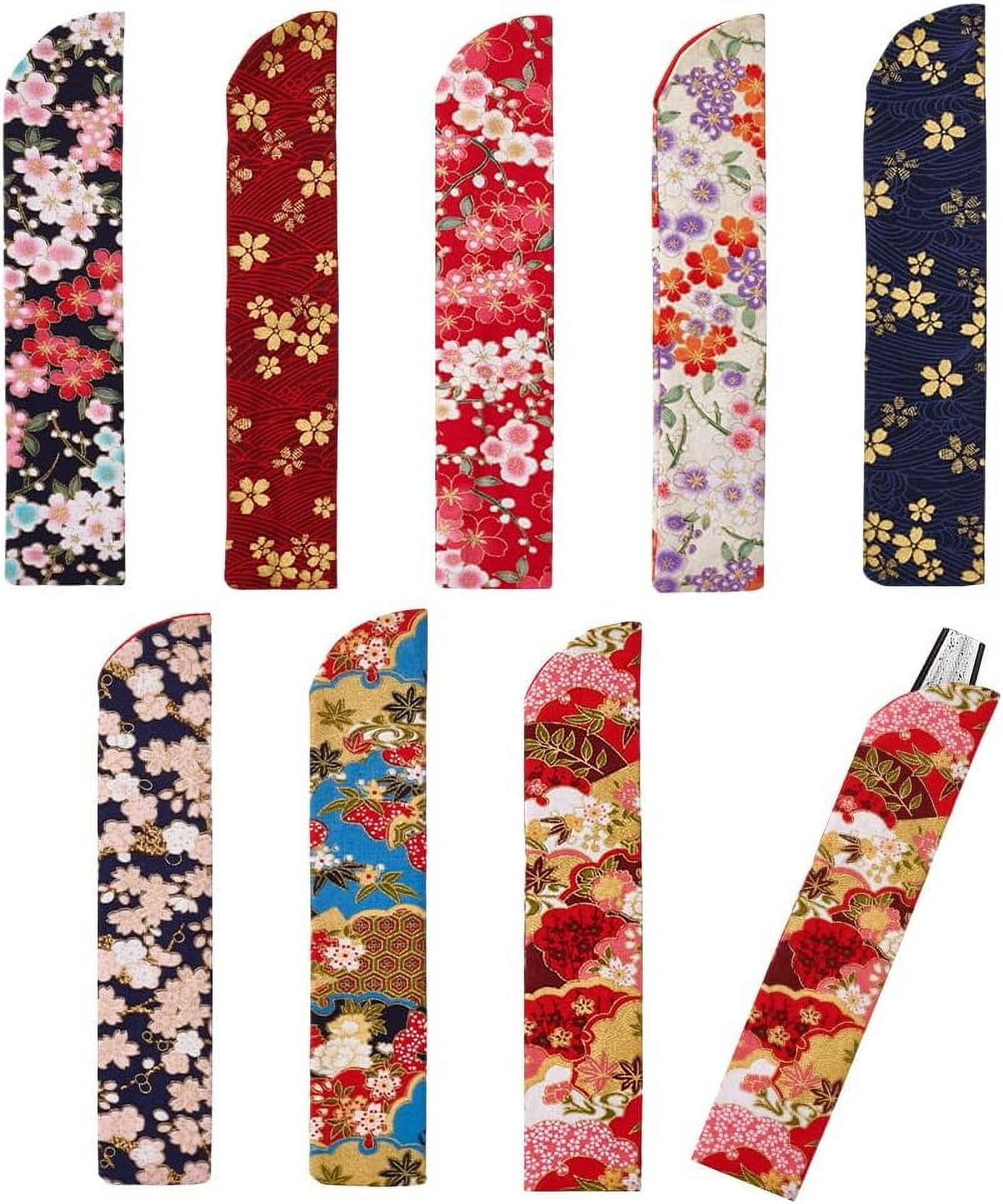 8 Pcs Folding Hand Fan Bag Silk Folding Chinese Hand Fan Bags Thicken ...