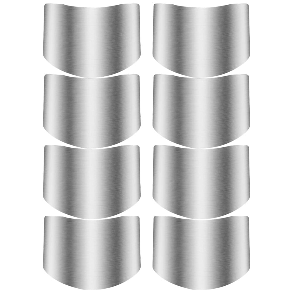 ifundom Stainless Steel Finger Guard for Slicing 8Pcs Silver Cutting ...