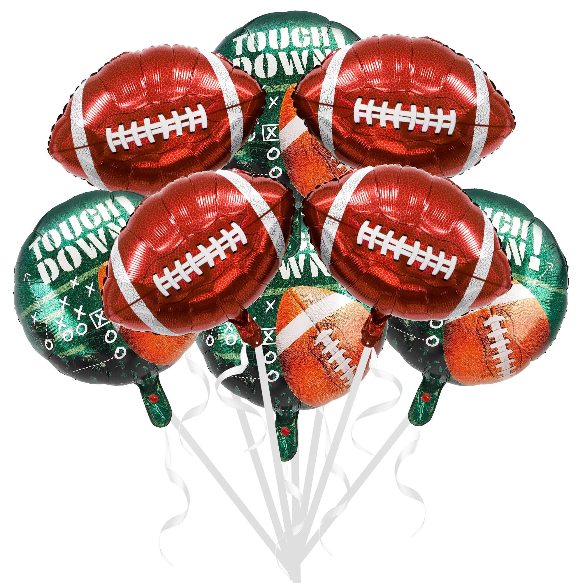 8 Pcs Football Balloons, Superbowl Party AFN1Decorations 2025, Football ...